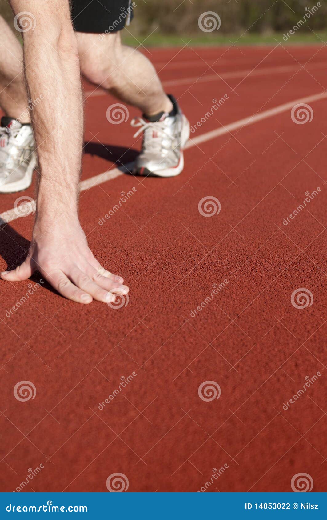 Runner in Starting Position Stock Photo - Image of movement, health ...