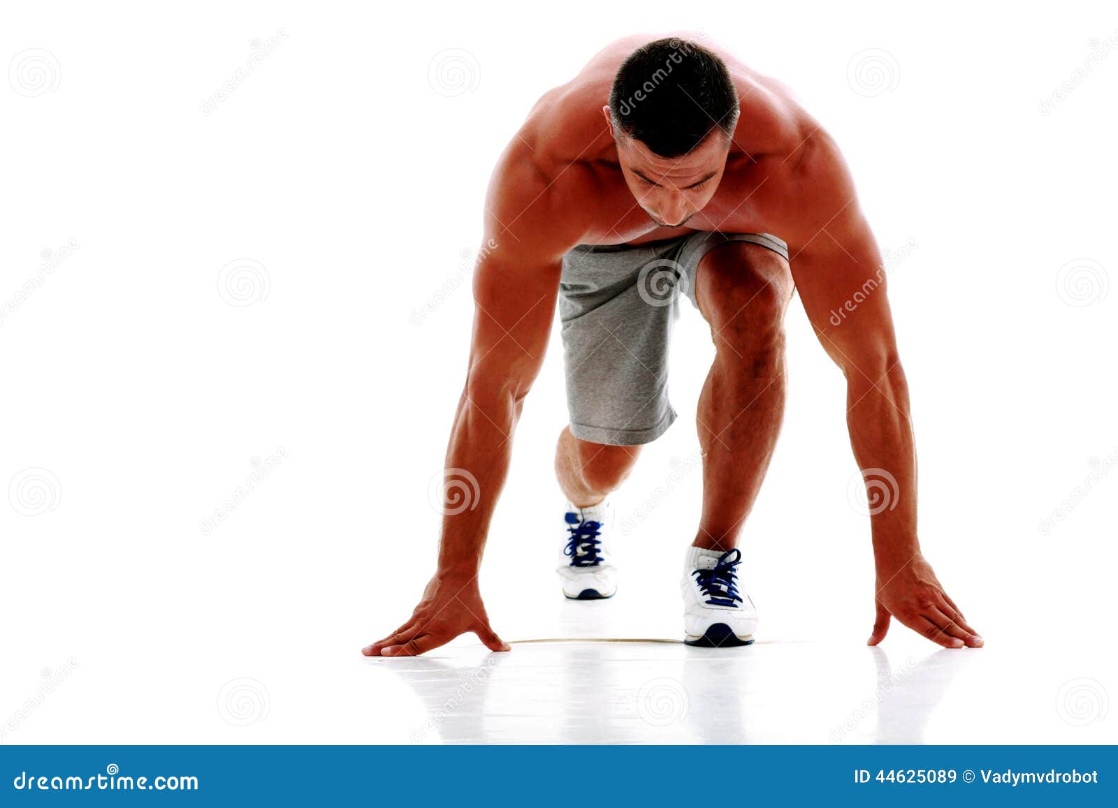 Runner in Starting Position Stock Image - Image of starting, athlete ...