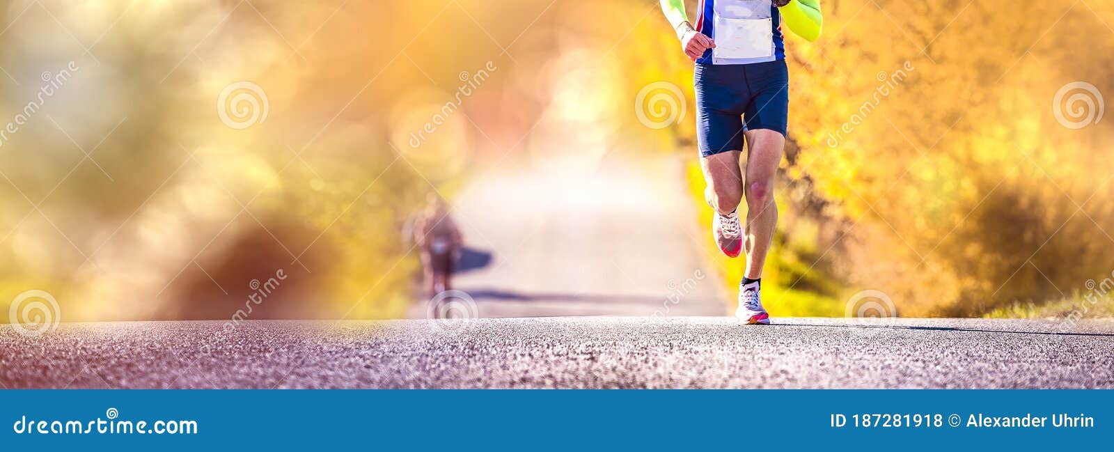 Runner on the Street Be Running Sidewalk for Exercise. Stock Photo ...