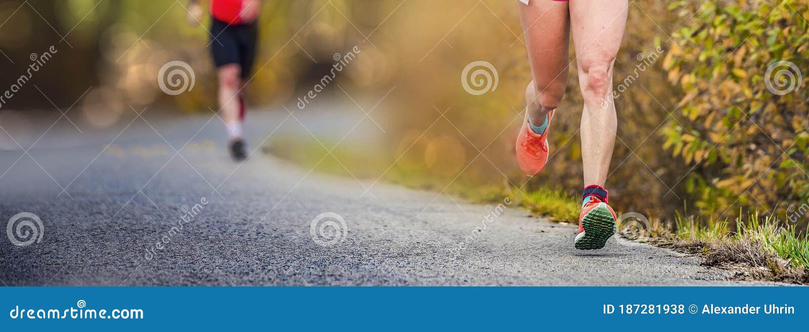 Runner on the Street Be Running Sidewalk for Exercise. Stock Photo ...
