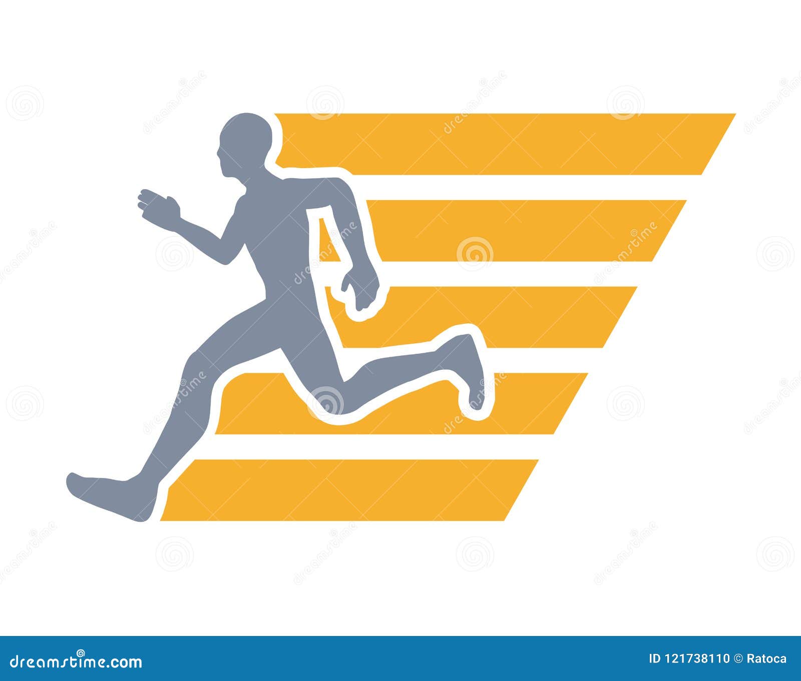 Runner symbol design stock vector. Illustration of yellow - 121738110