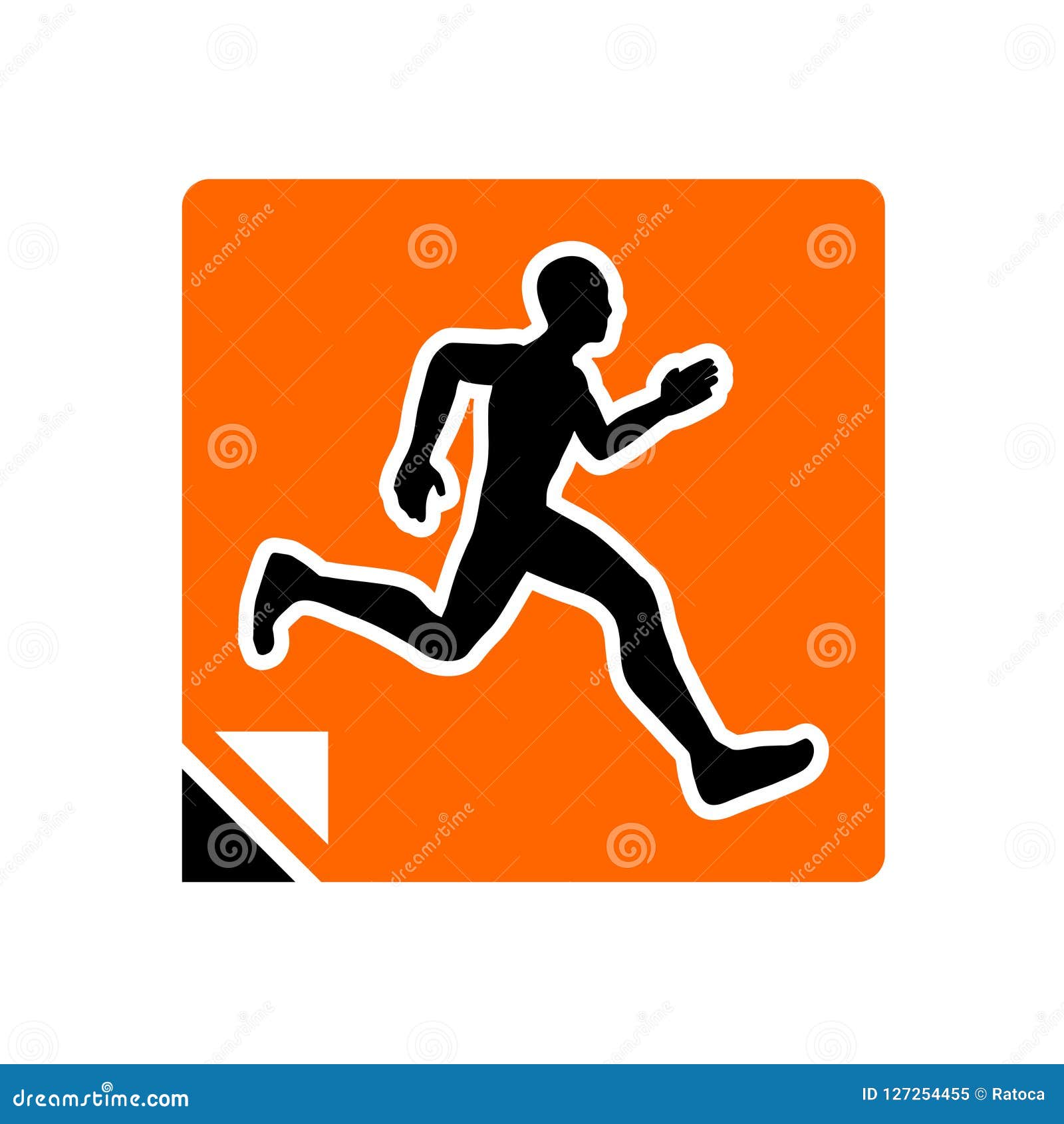 Runner symbol design stock vector. Illustration of sport - 127254455