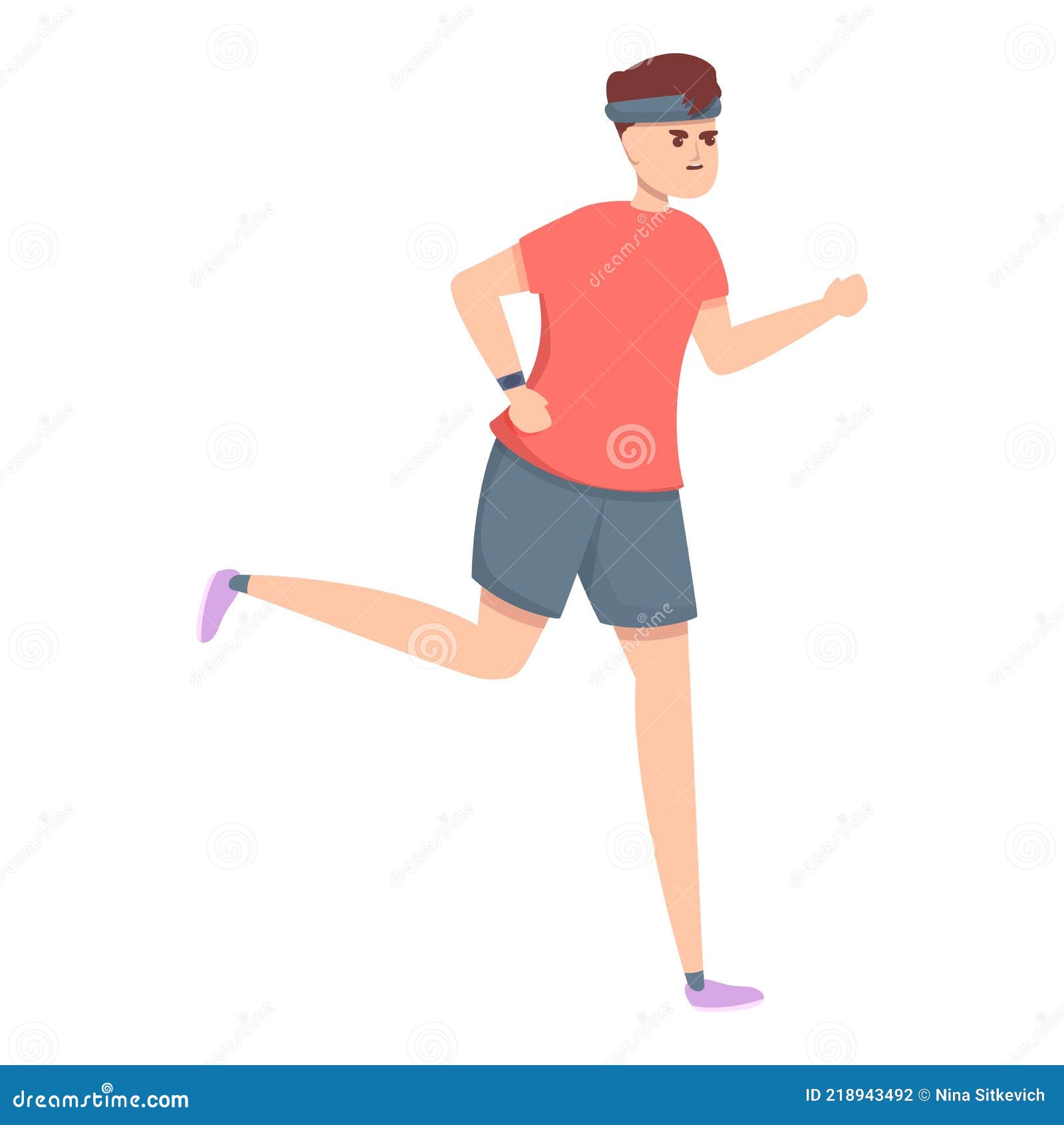 Runner Tracker Icon, Cartoon Style Stock Vector - Illustration of ...