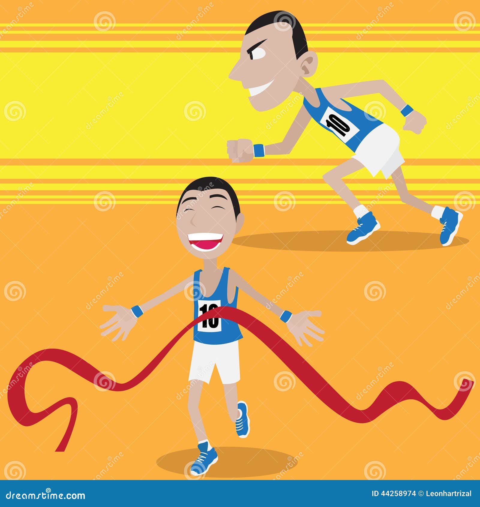 Runner stock vector. Illustration of champion, proud - 44258974