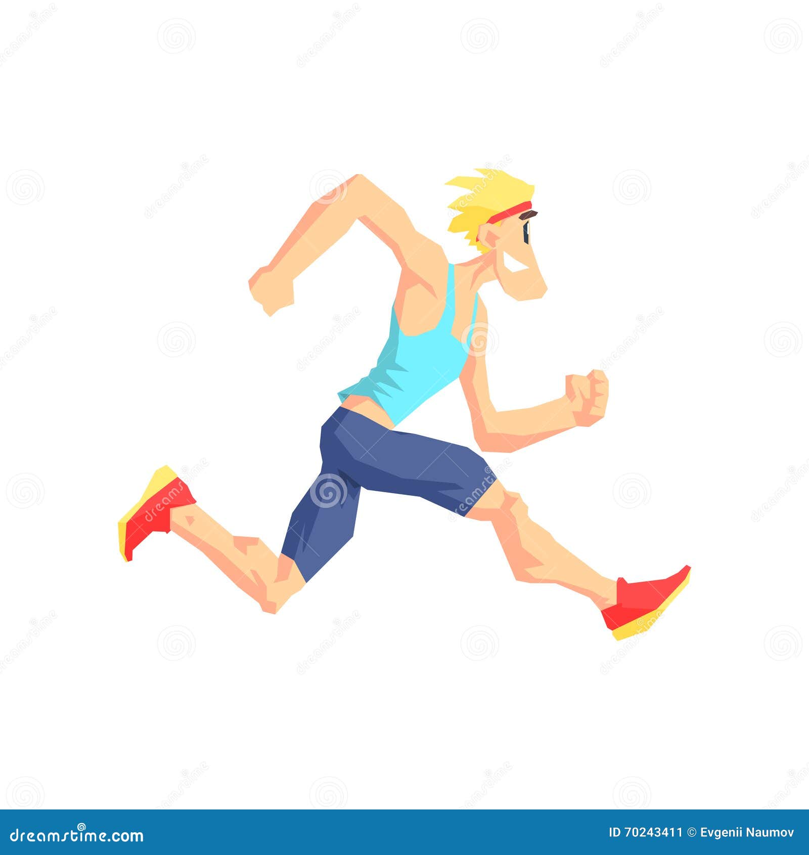 Runner Vector Illustration stock vector. Illustration of vector - 70243411