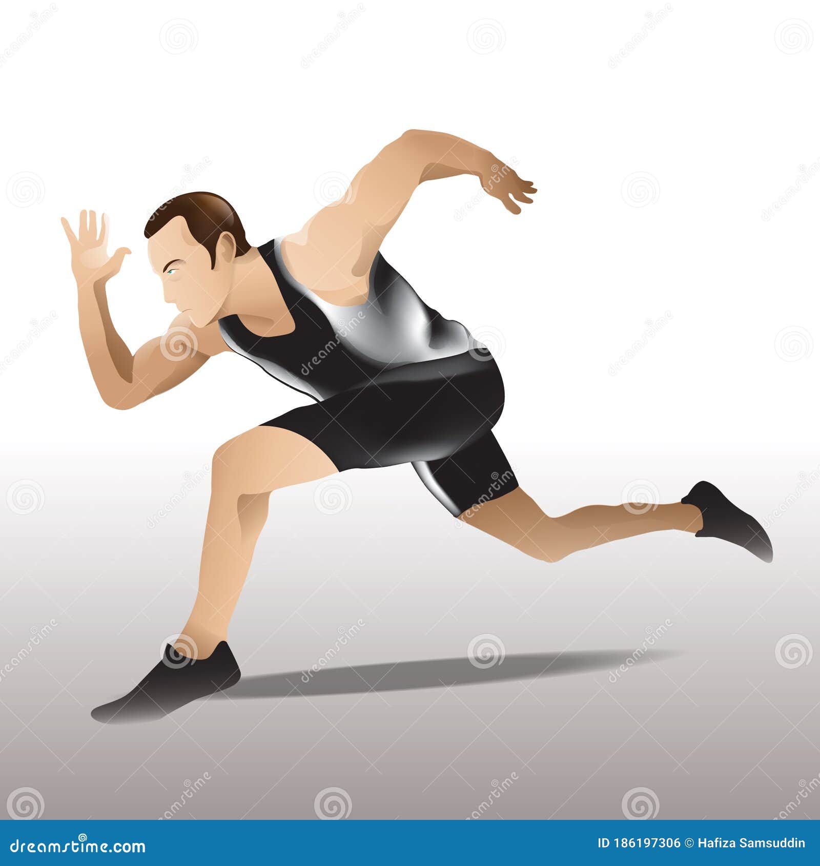Runner. Vector Illustration Decorative Design Stock Vector ...