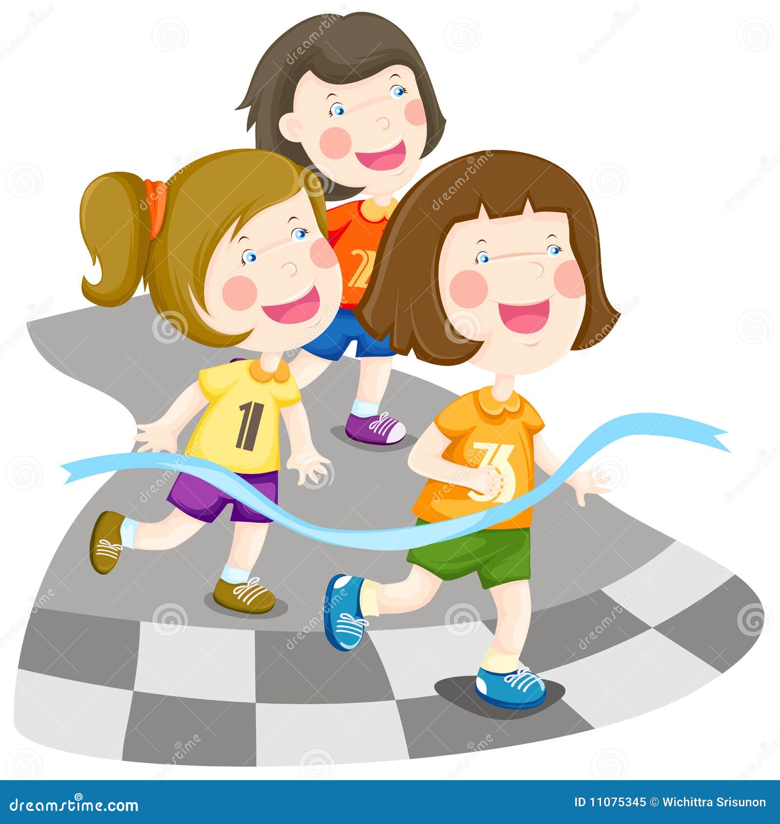 Runner winning the race stock illustration. Illustration of games ...