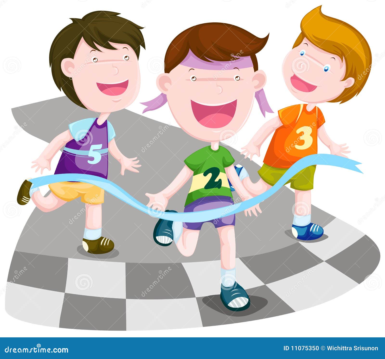 Runner winning the race stock illustration. Illustration of games ...