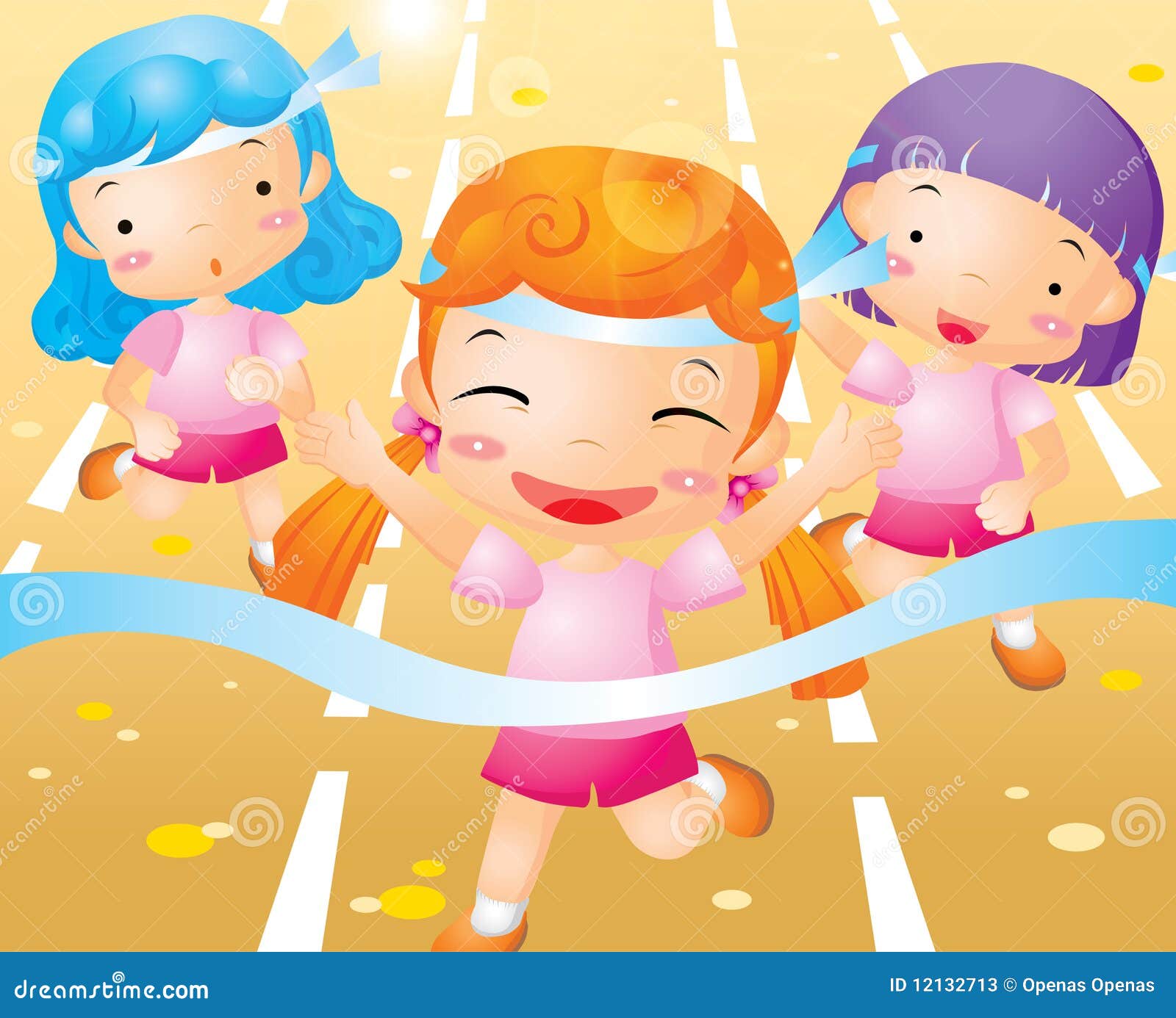 Runner winning the race stock vector. Illustration of meeting - 12132713