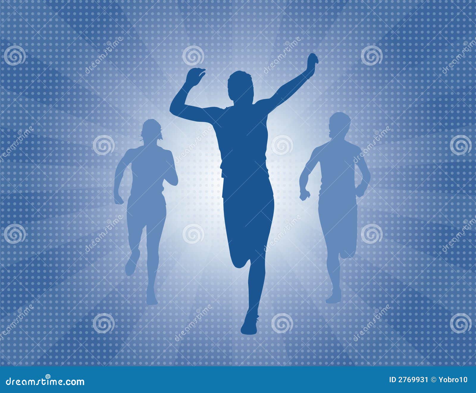 Runner winning the race stock vector. Illustration of victory - 2769931