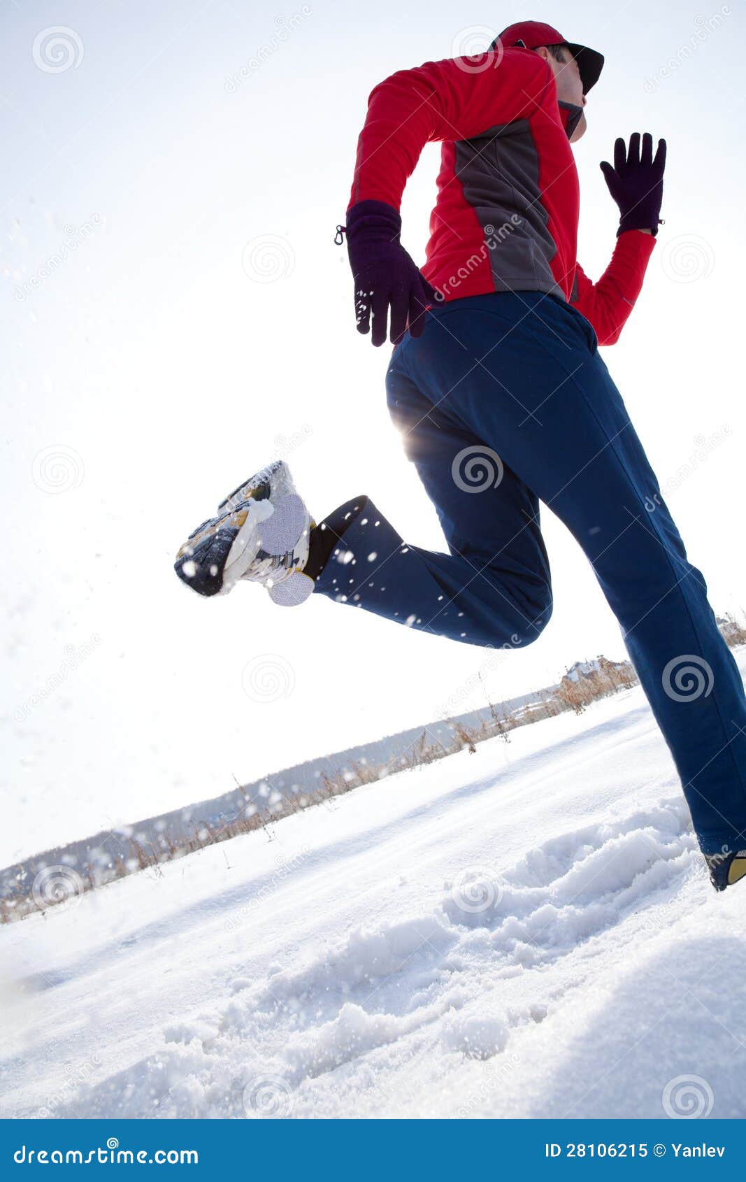 Runner in winter stock image. Image of endurance, jogging - 28106215