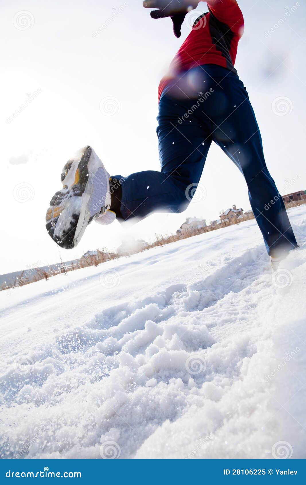 Runner in winter stock image. Image of endurance, lifestyle - 28106225