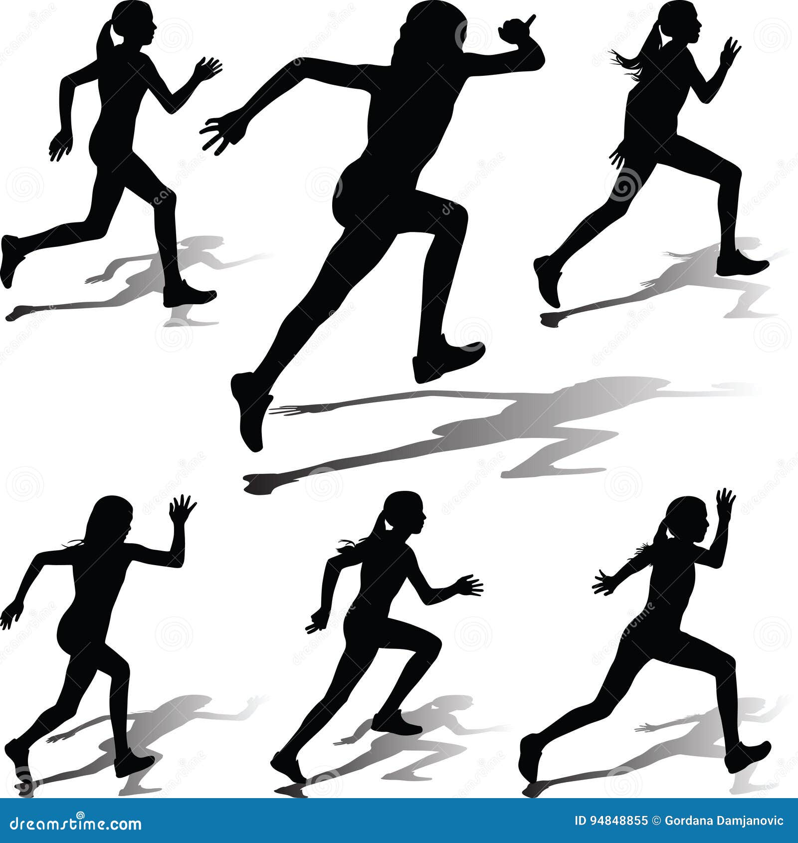 Runner woman vector stock vector. Illustration of athlete - 94848855