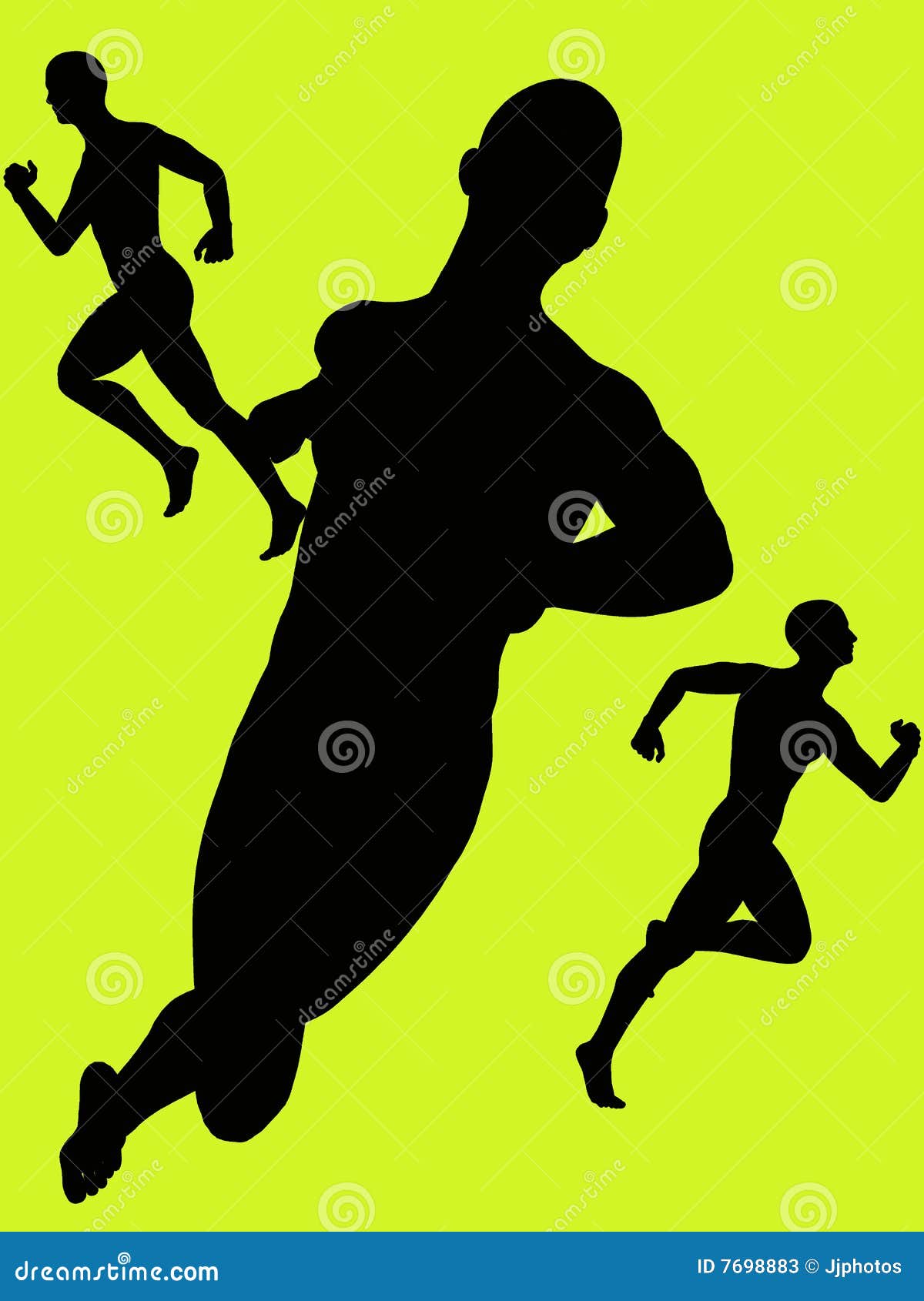 Runners stock illustration. Illustration of shadow, running - 7698883