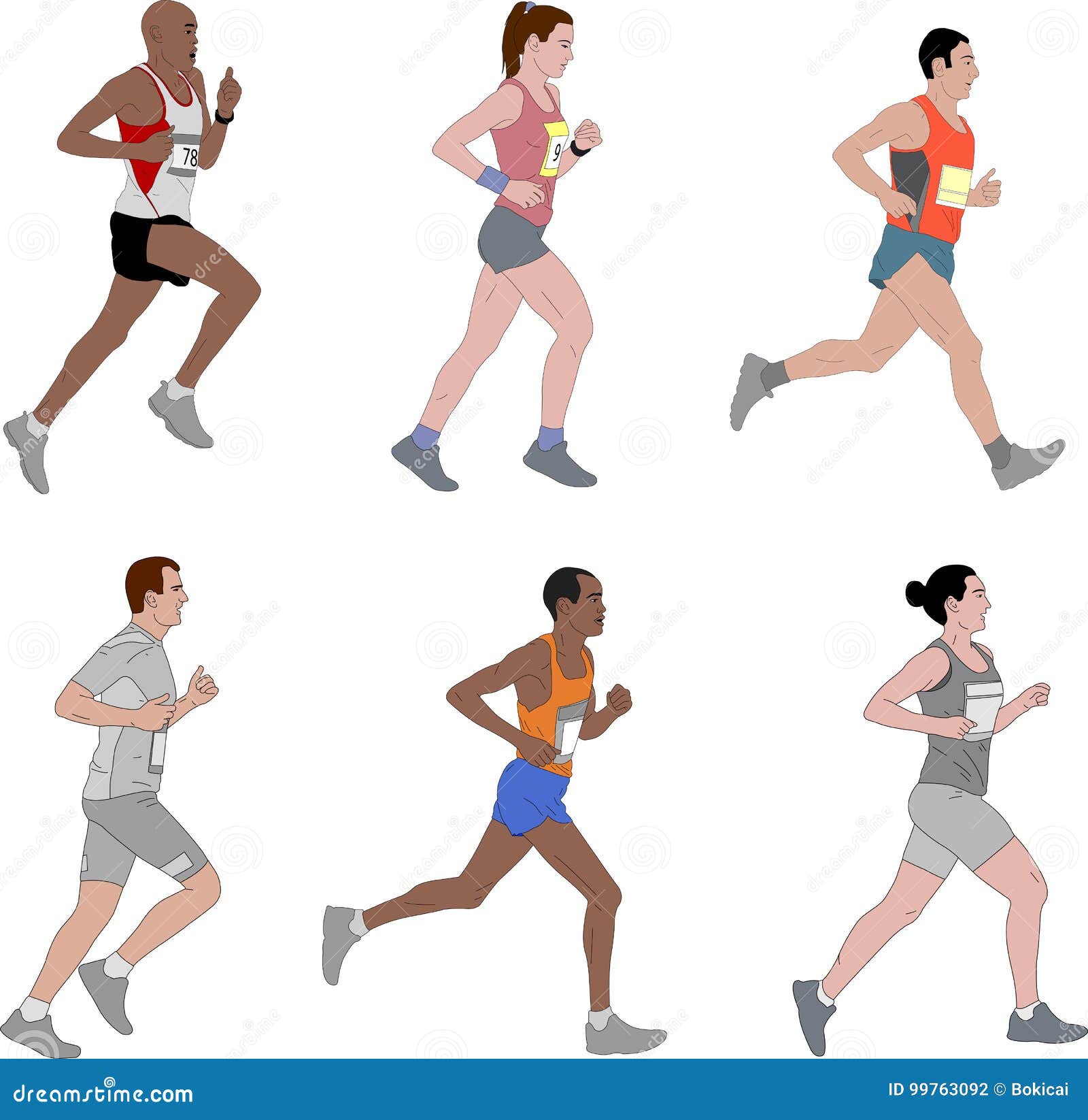 Runners,detailed Illustration Stock Vector - Illustration of body ...
