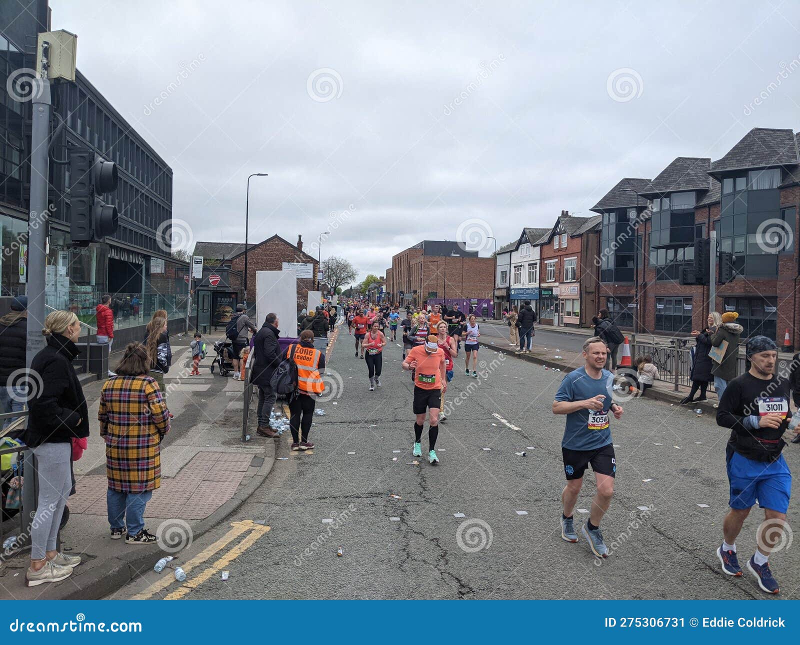 Runners Down the A56 at Manchester Marathon 2033 Editorial Photo ...
