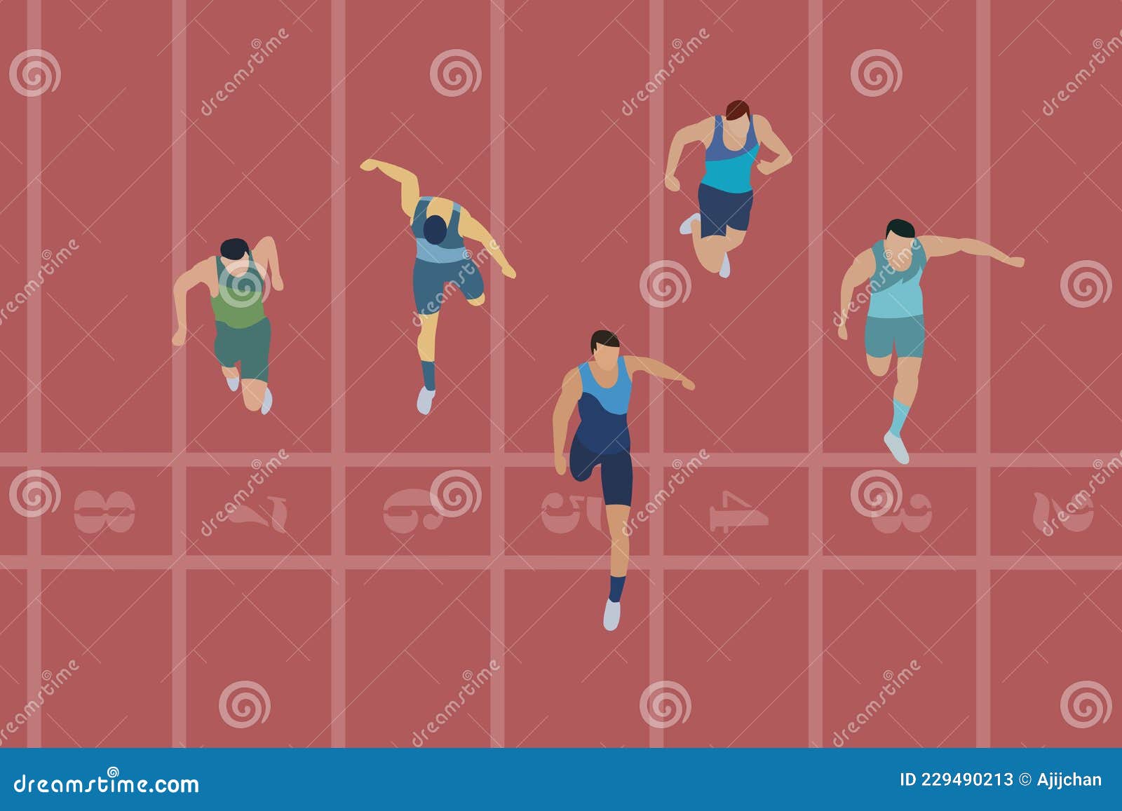 Sprinter Finishing Vector Illustration | CartoonDealer.com #3284542