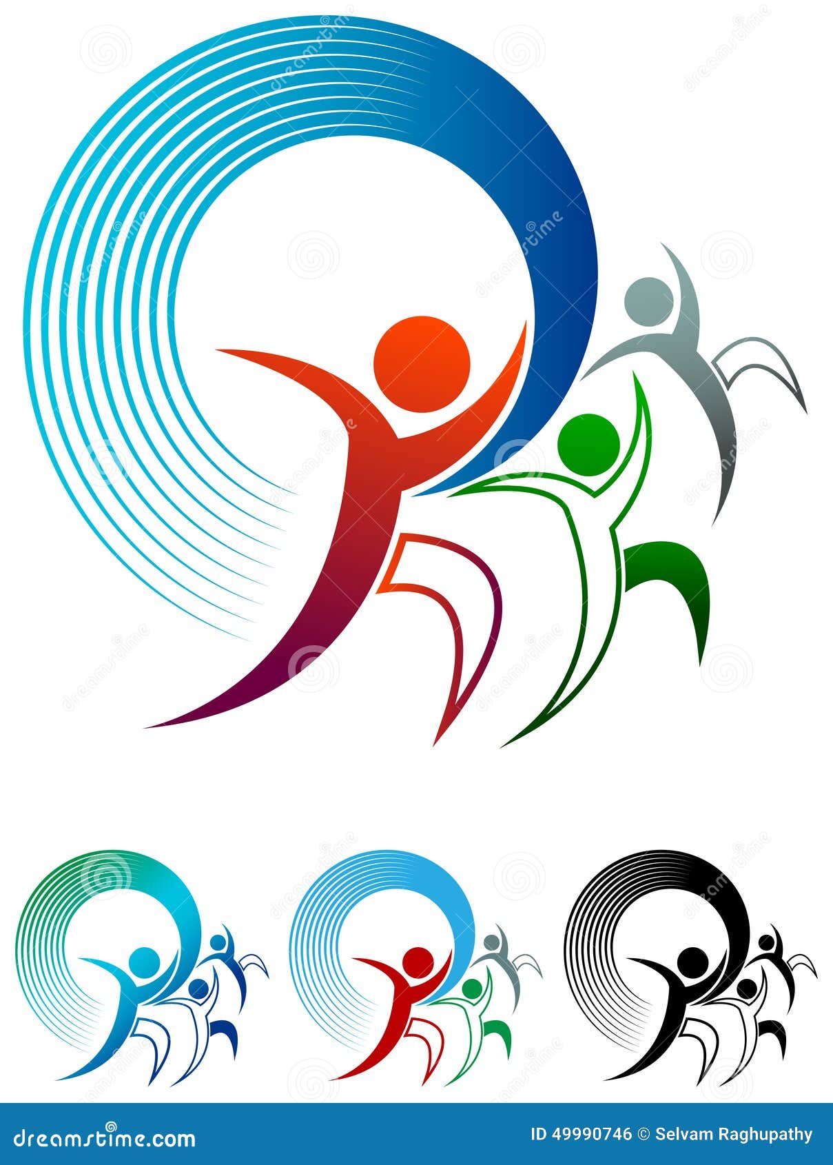 Runners stock vector. Illustration of circular, design - 49990746