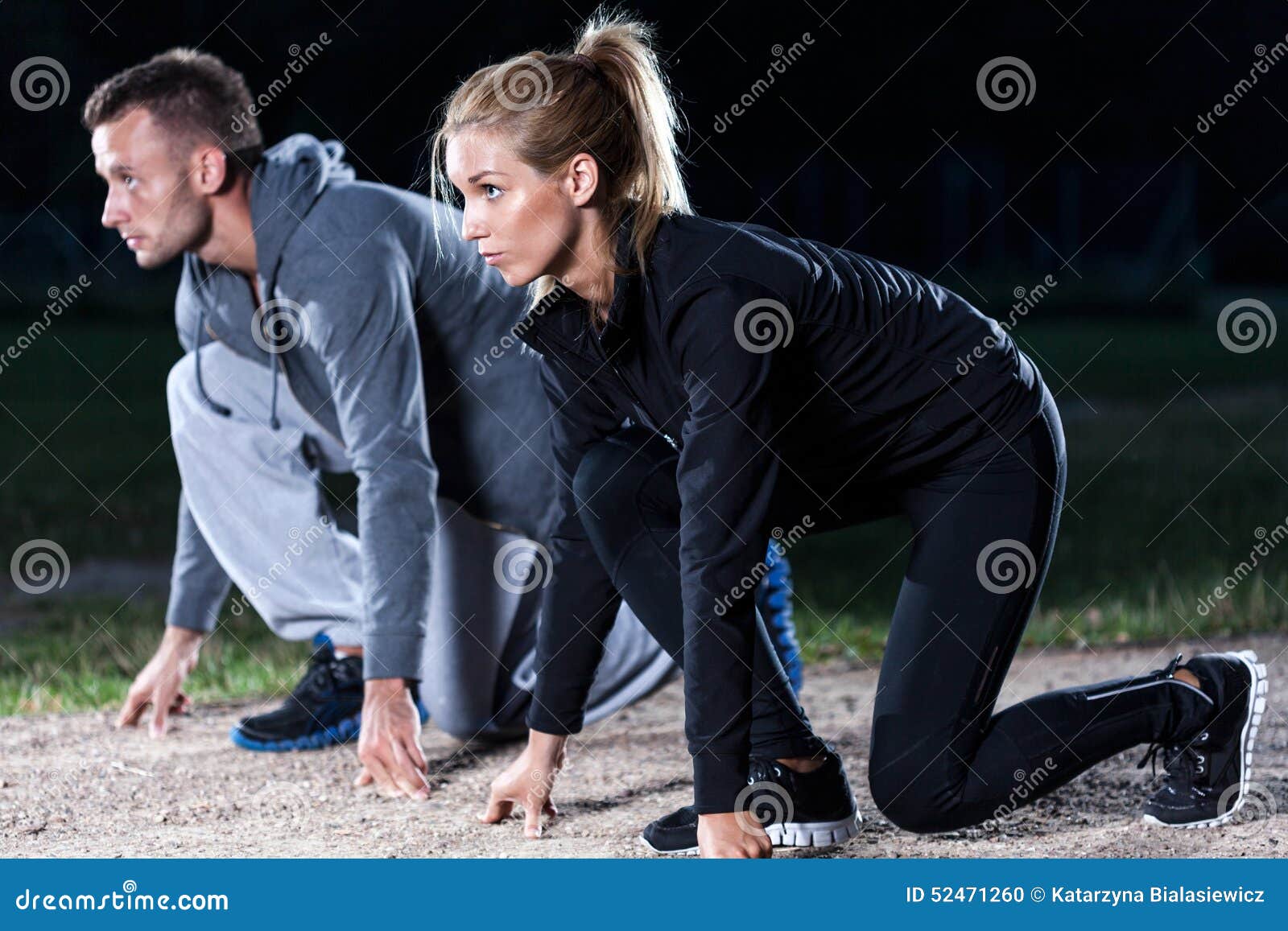 Runners on a line stock photo. Image of rivalry, active - 52471260
