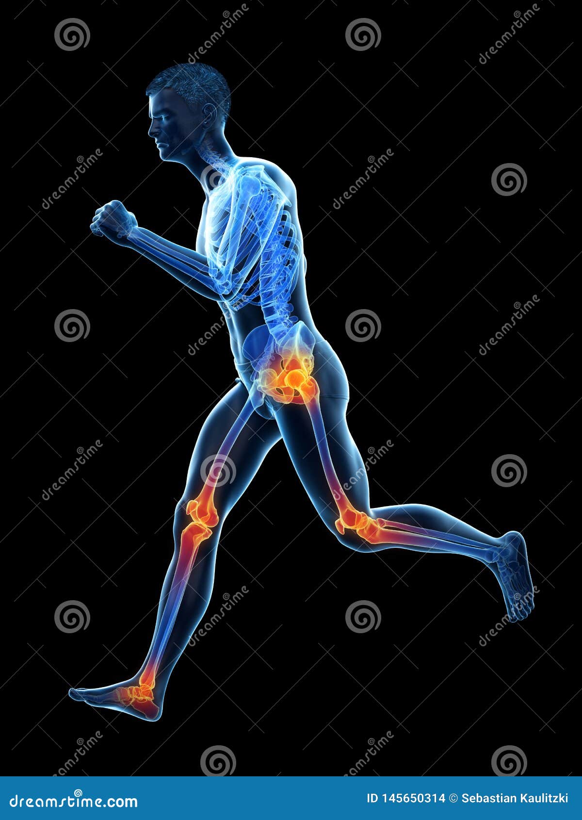 A runners painful joints stock illustration. Illustration of rheumatism ...