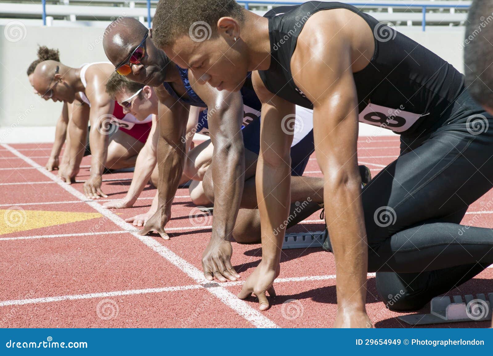 Runners Preparing for Race stock image. Image of outdoors - 29654949