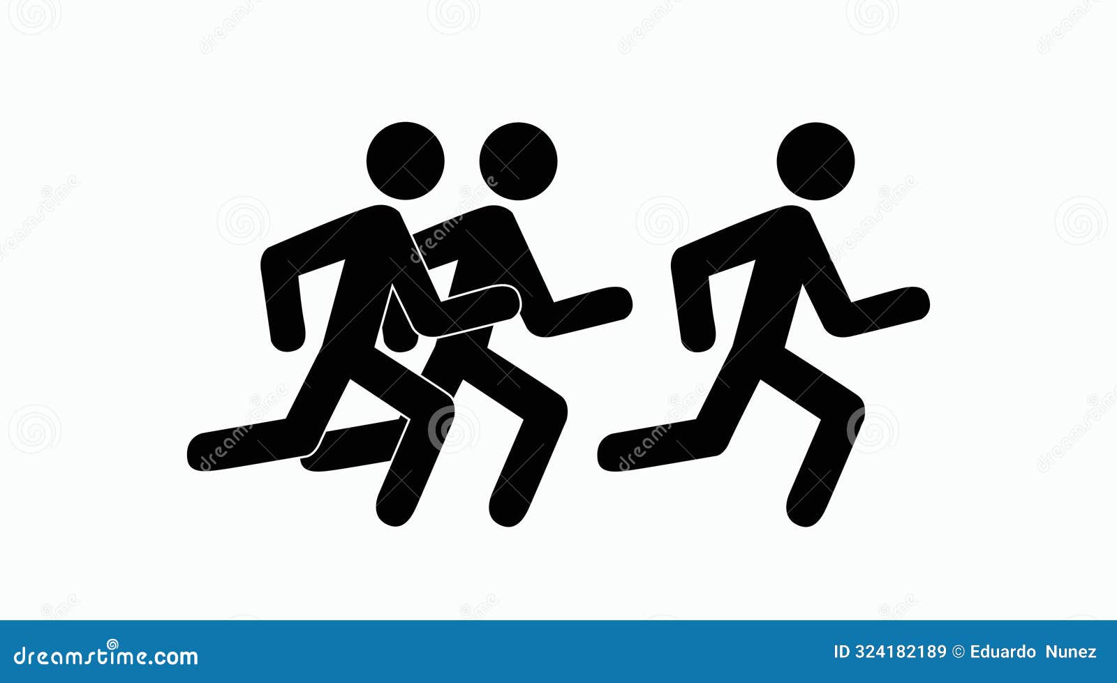Runners or Race Icon. Vector Isolated Editable Flat Illustration Stock Illustration ...
