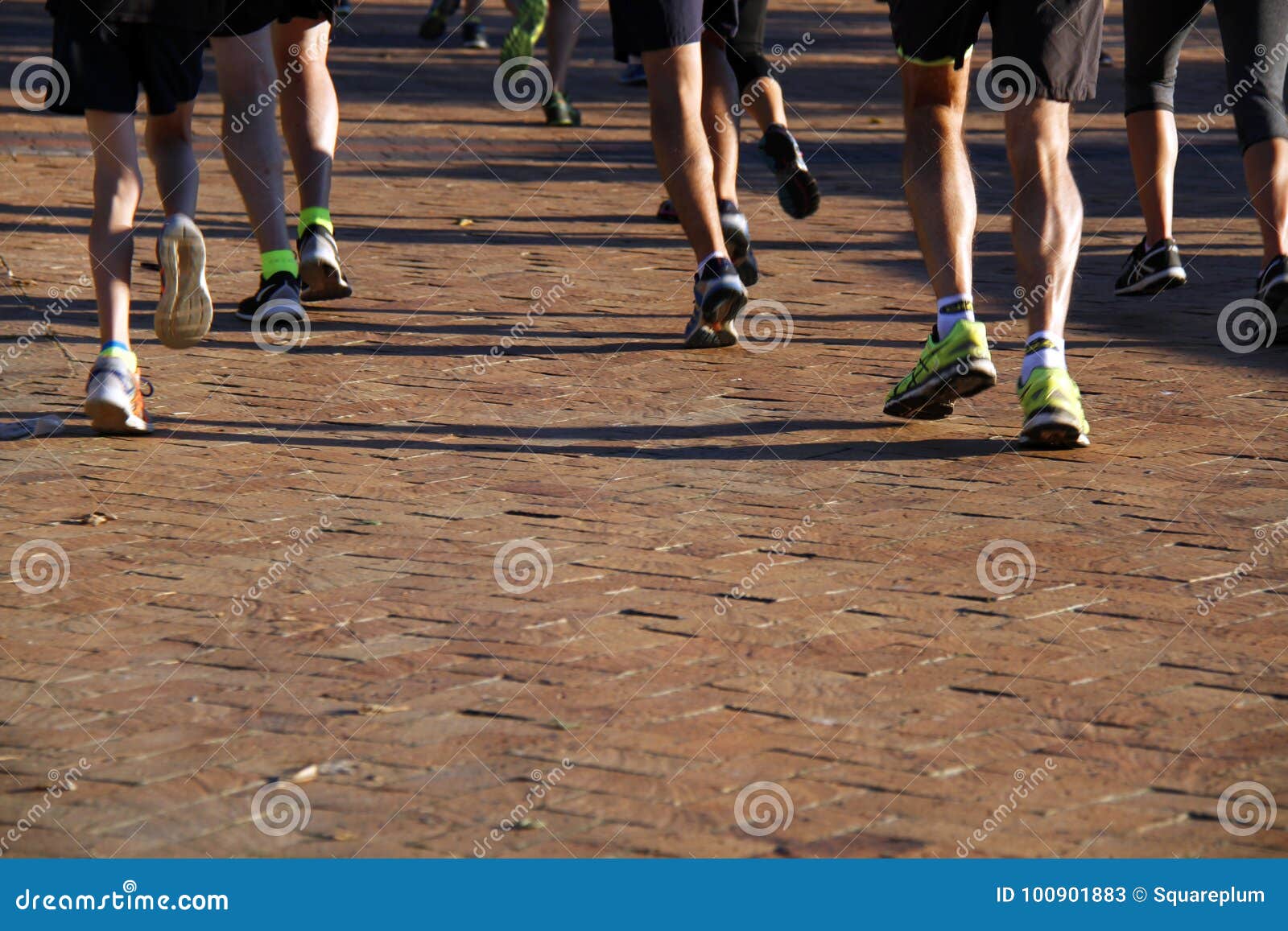 Runners Running on Paved Street Editorial Stock Photo - Image of ...