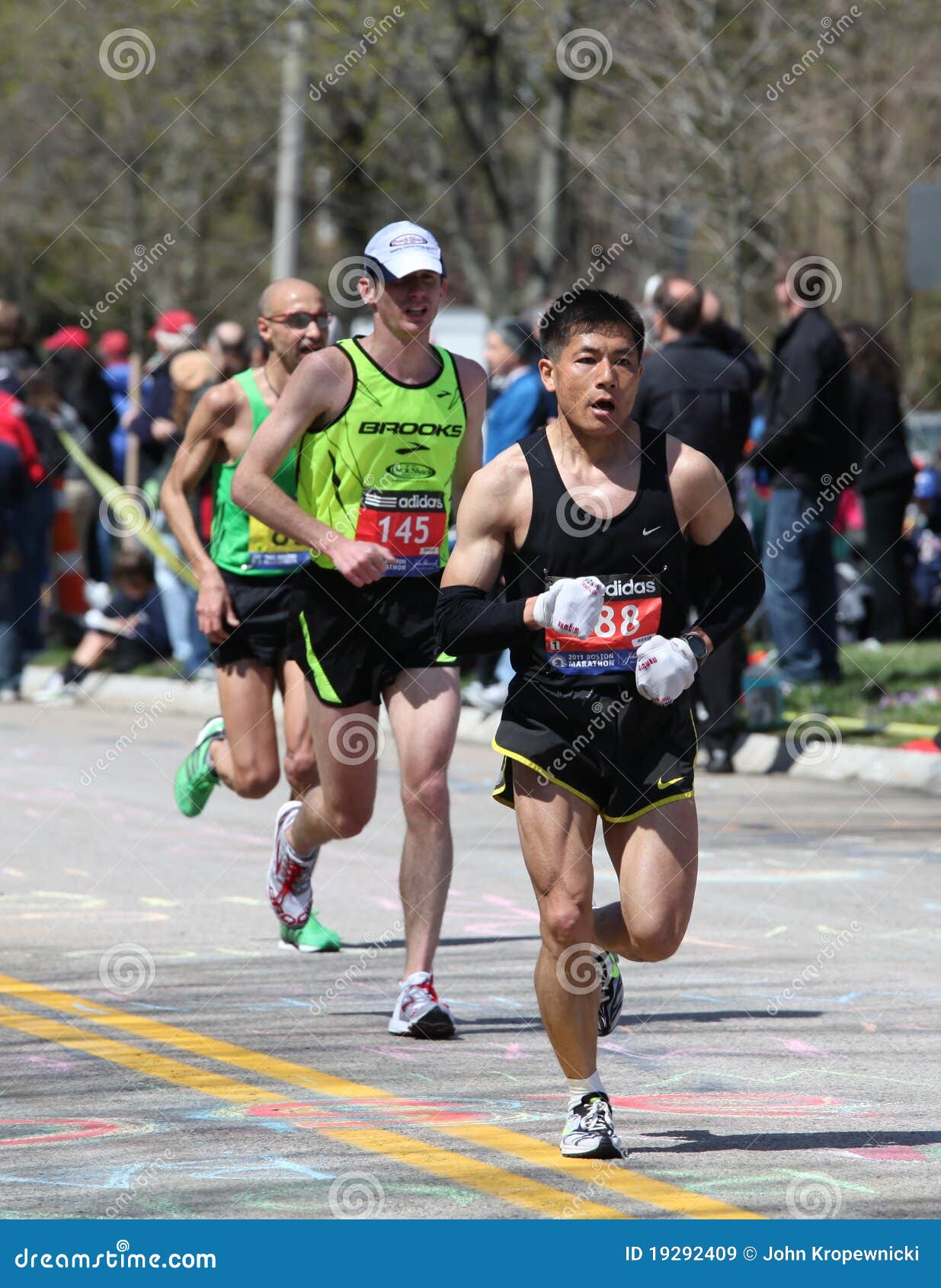 Runners Running Up Heartbreak Hill Editorial Stock Image - Image of ...