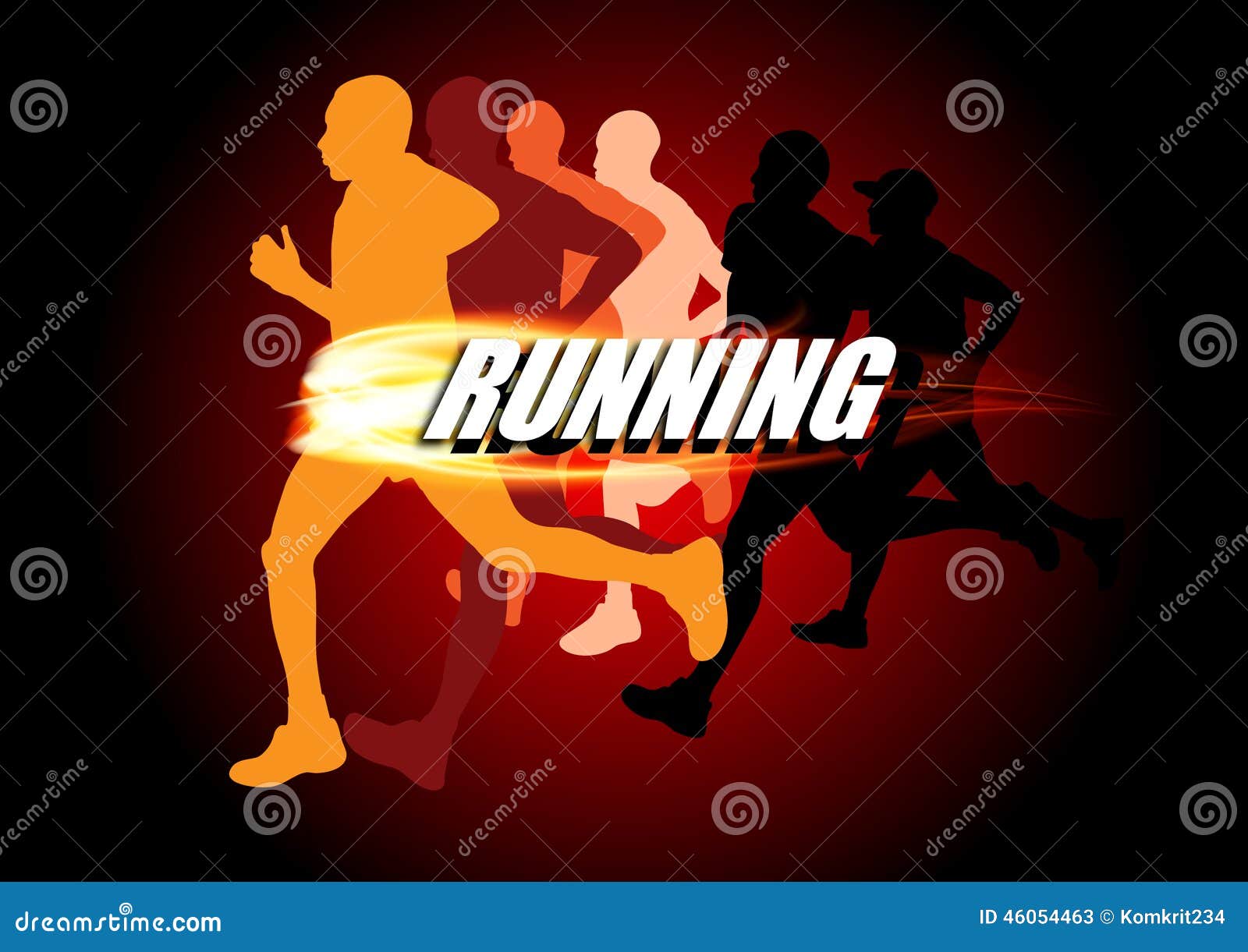 The Runners are Running for the Winner Stock Vector - Illustration of ...
