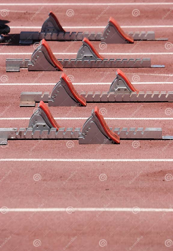 Runners Sprint Blocks stock image. Image of track, block - 2179341