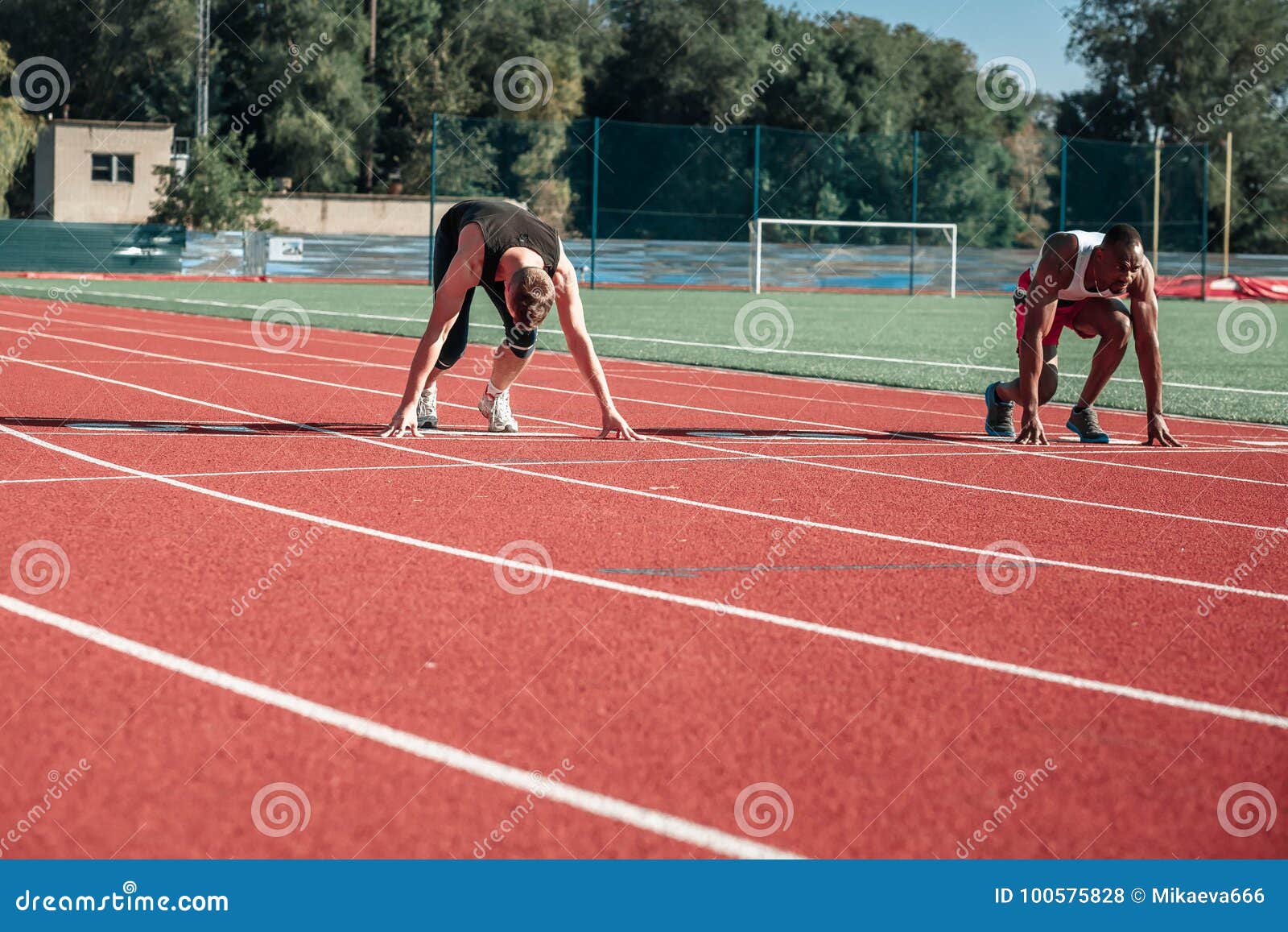 Runners Start from the Start Stock Photo - Image of competition ...