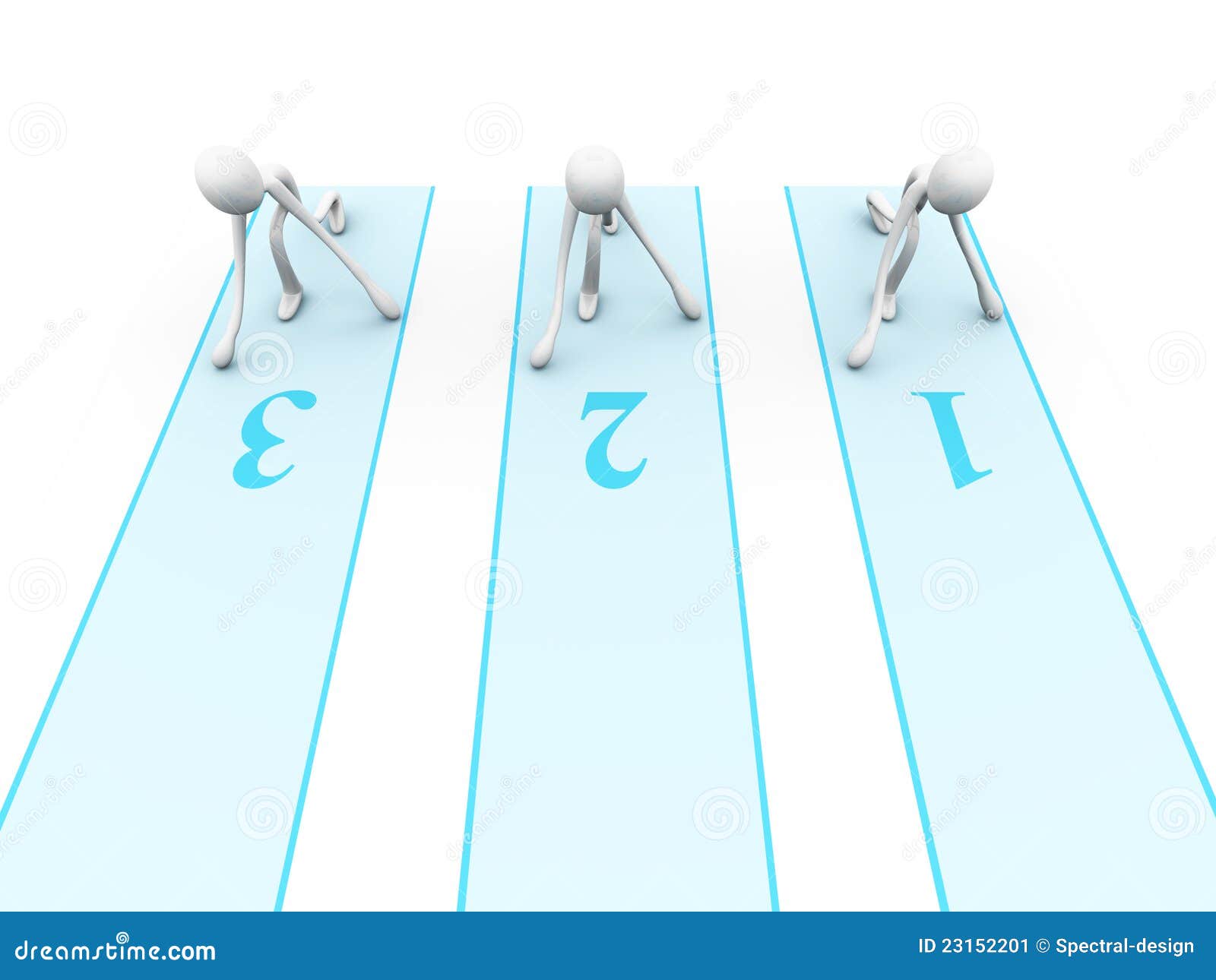 Runners in Starting Position Stock Illustration - Illustration of race ...