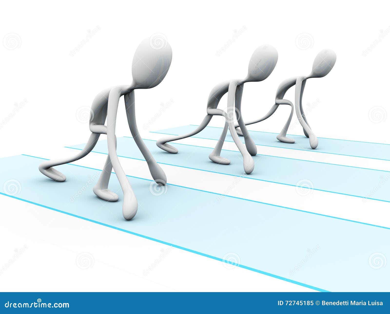 Runners in Starting Position Stock Illustration - Illustration of icon ...