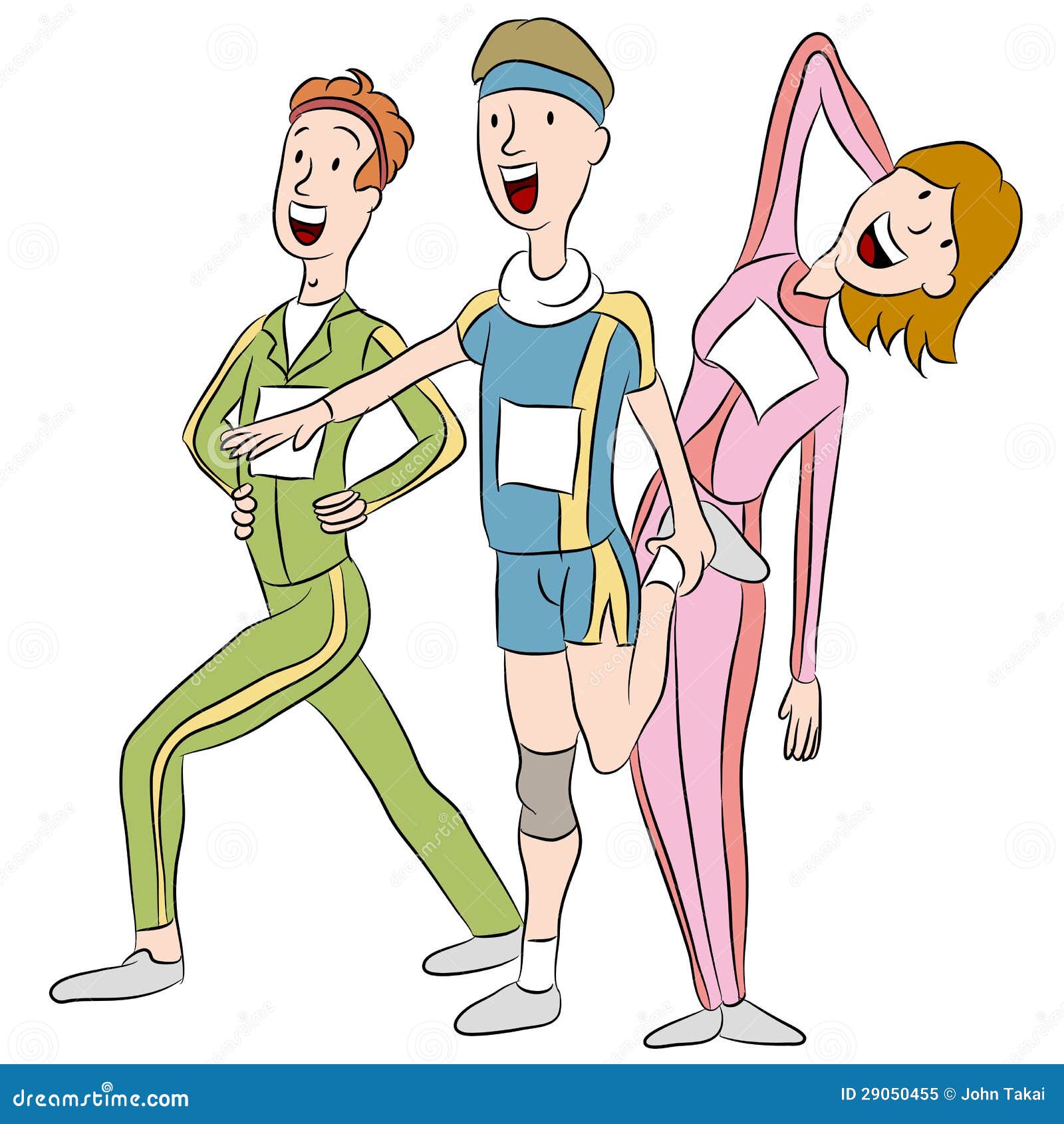 Runners Stretching stock vector. Illustration of marathon - 29050455