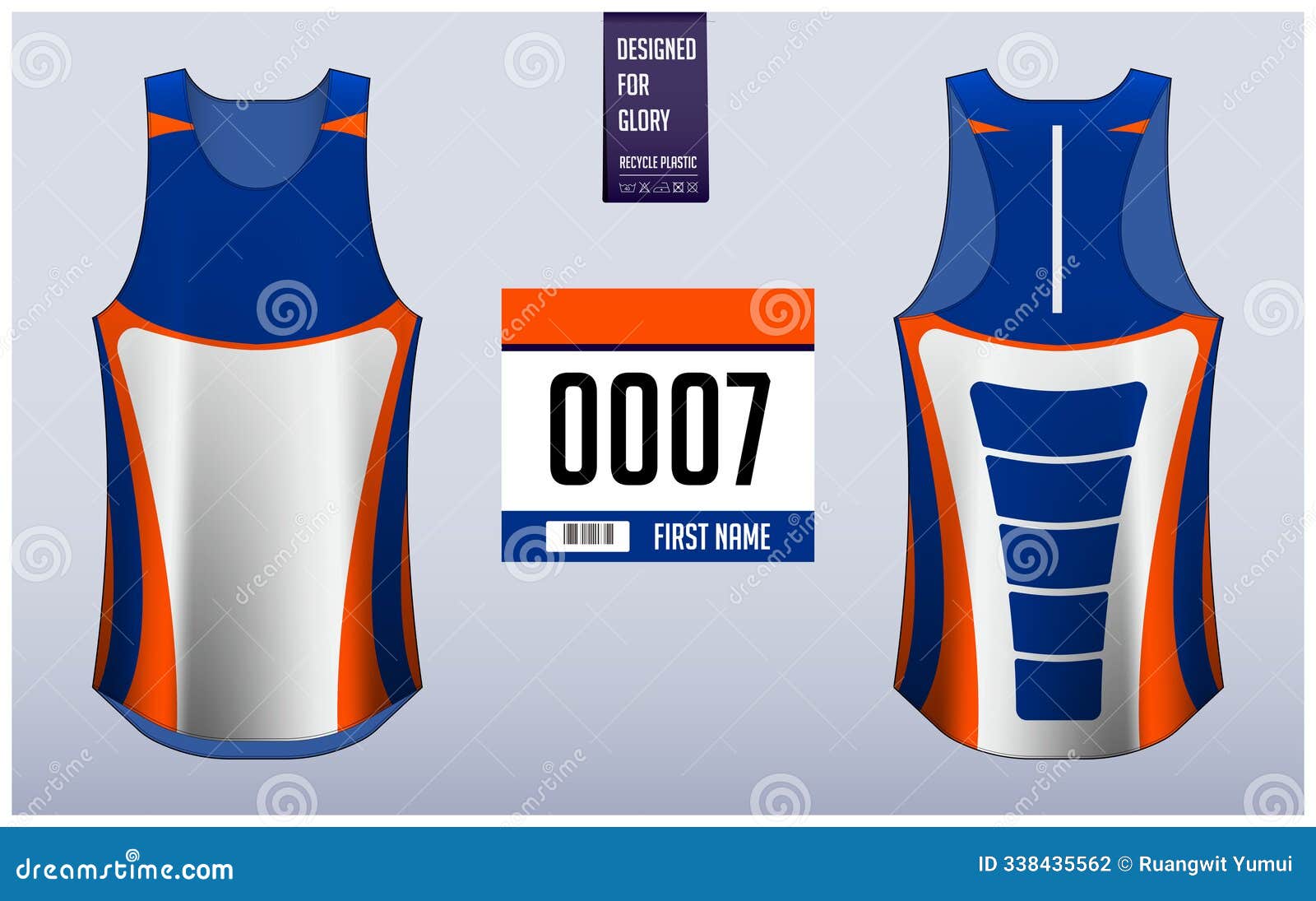 Running Shirt Design Template, Tank Top Jersey Mockup for Athlete ...