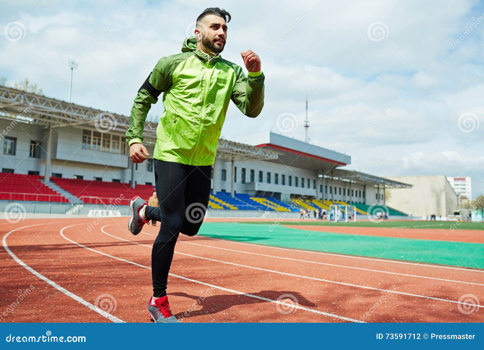 Running alone stock photo. Image of training, runner - 73591712
