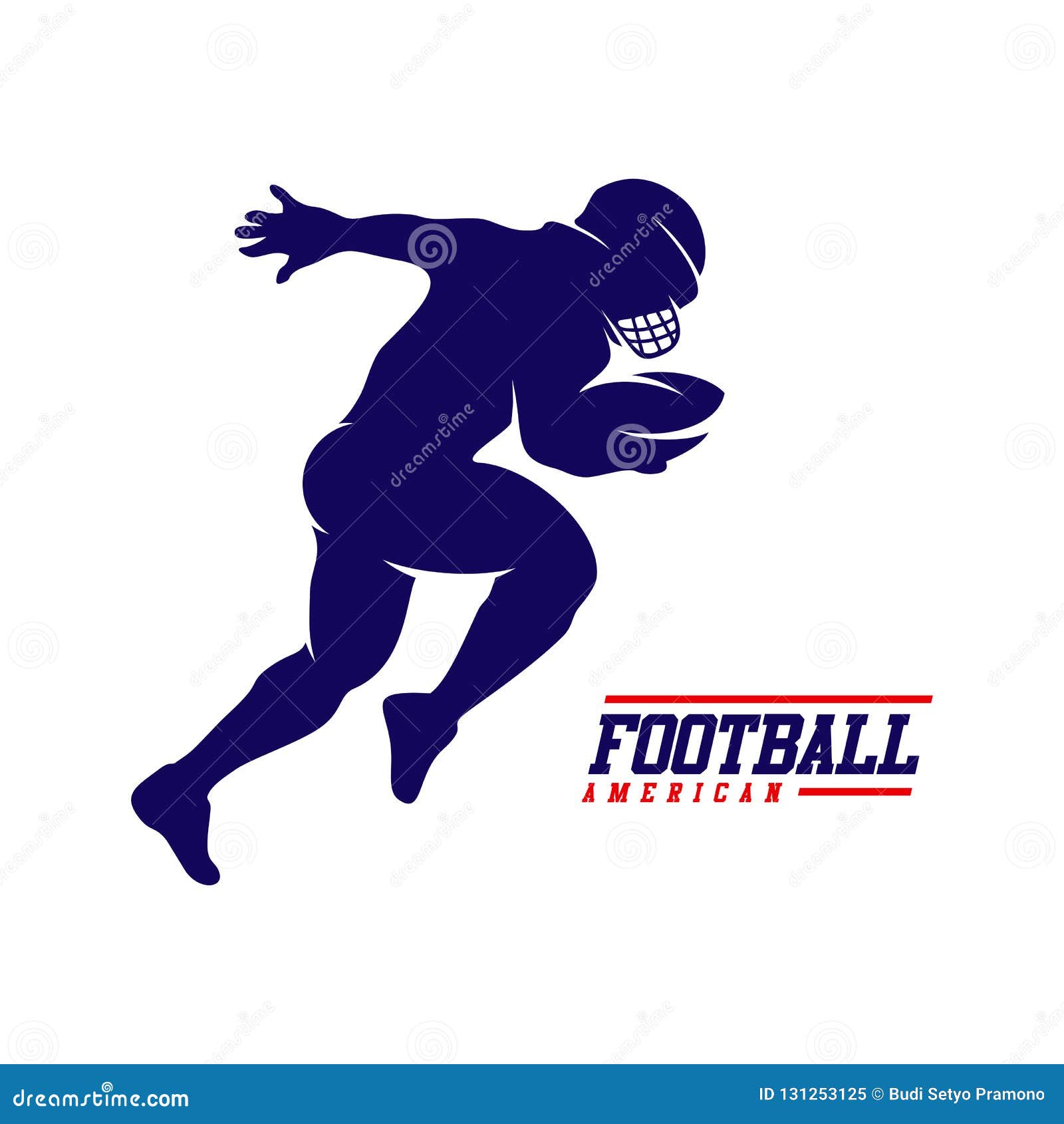 Running American Football Player Logo Silhouette, American Football ... Running American Football Player Logo Silhouette, American Football ...