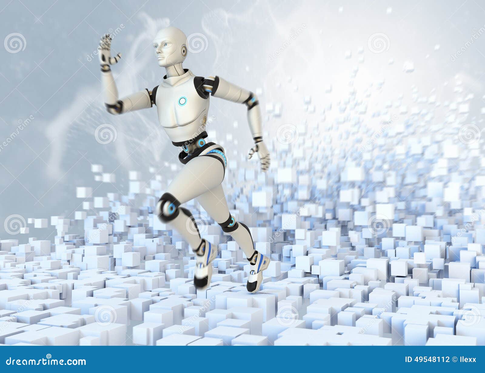 Running android stock illustration. Illustration of running - 49548112