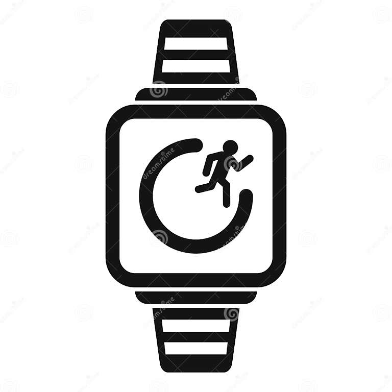 Running App Icon Showing Jogging Activity Tracker Stock Illustration ...