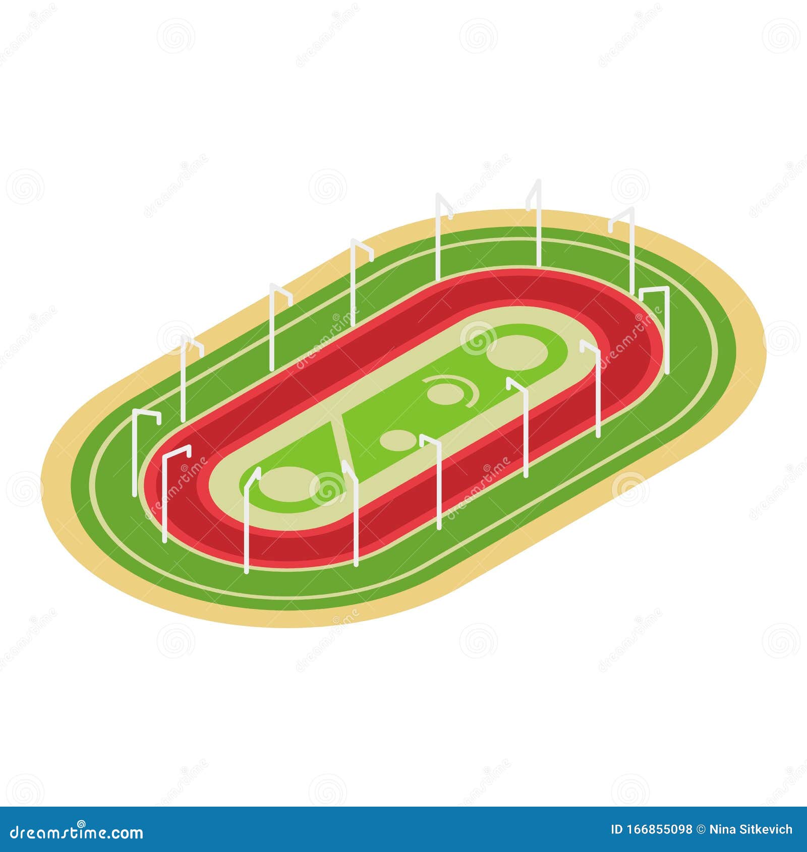 Running Arena Icon, Isometric Style Stock Vector - Illustration of ...