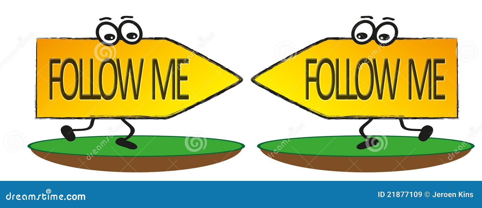 Running Arrow Set: Follow Me Stock Illustration - Illustration of ...