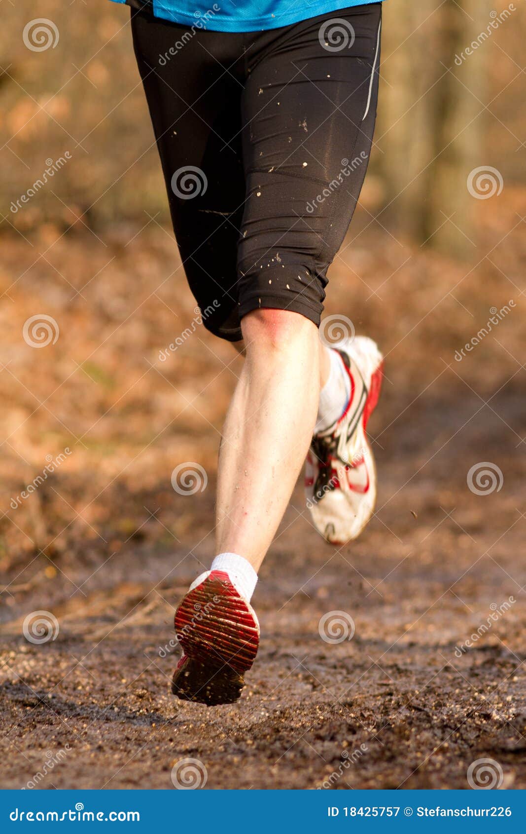 Running Athlete With Prosthetic Legs Over Digital Target Image Royalty ...