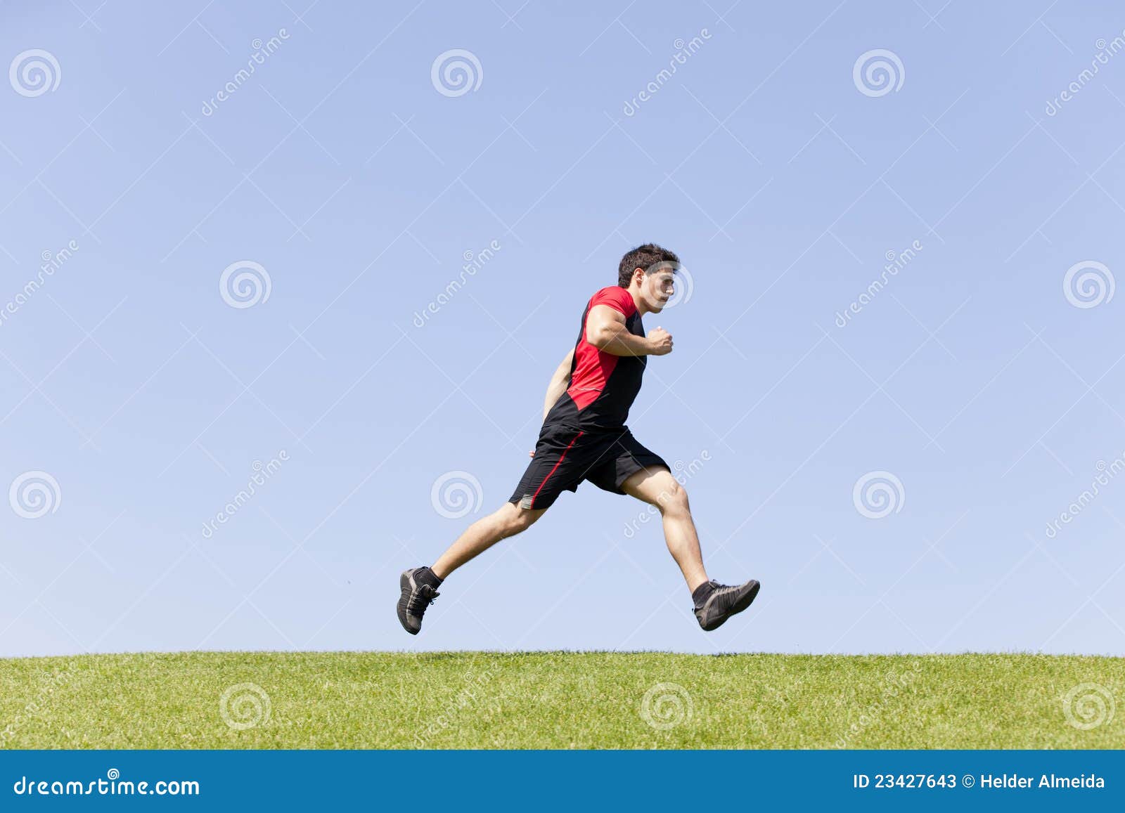 Running athlete stock image. Image of horizontal, outdoor - 23427643
