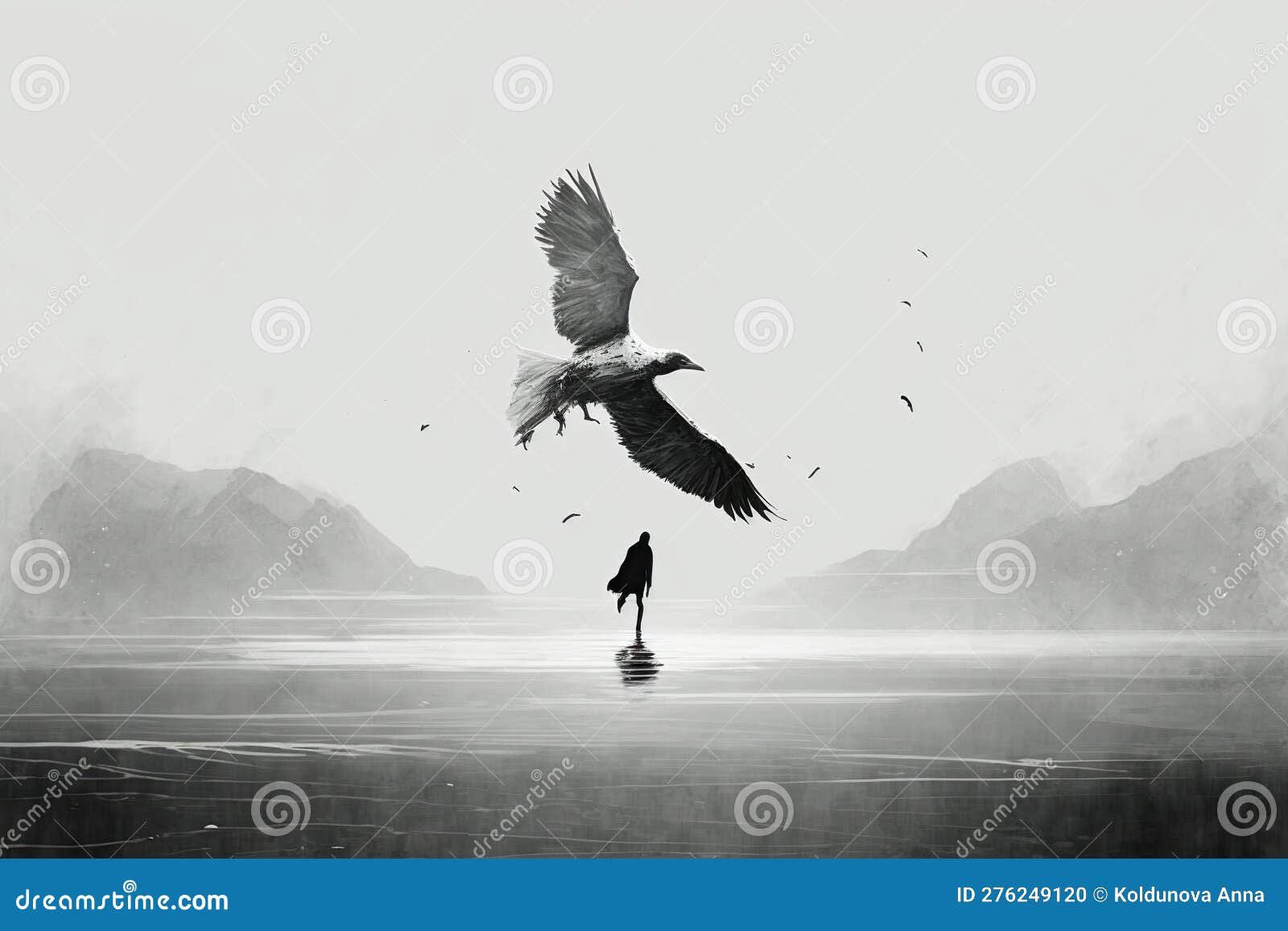 Running Away from Problems Created with Generative AI Technology Stock ...