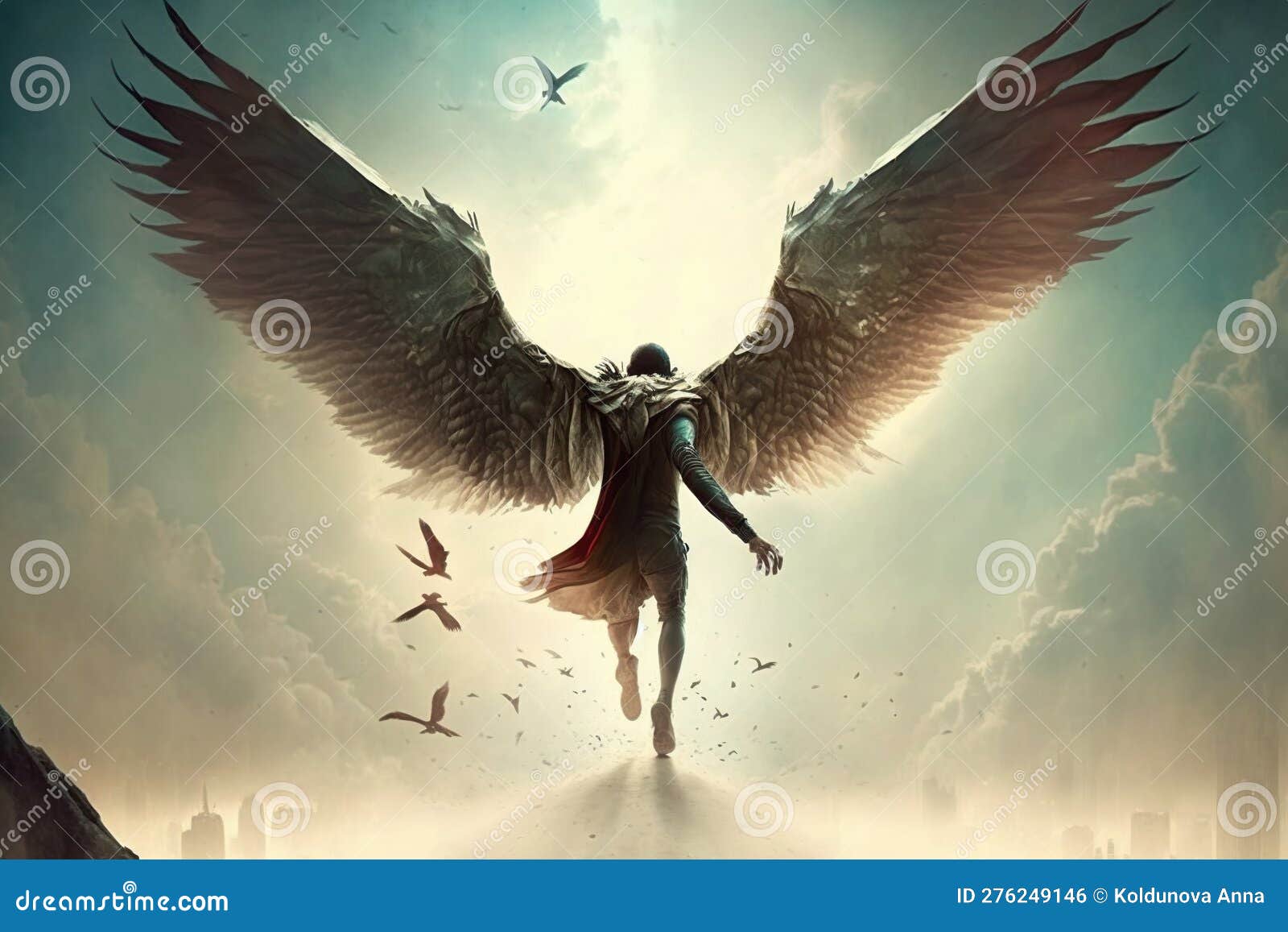 Running Away from Problems Created with Generative AI Technology Stock ...