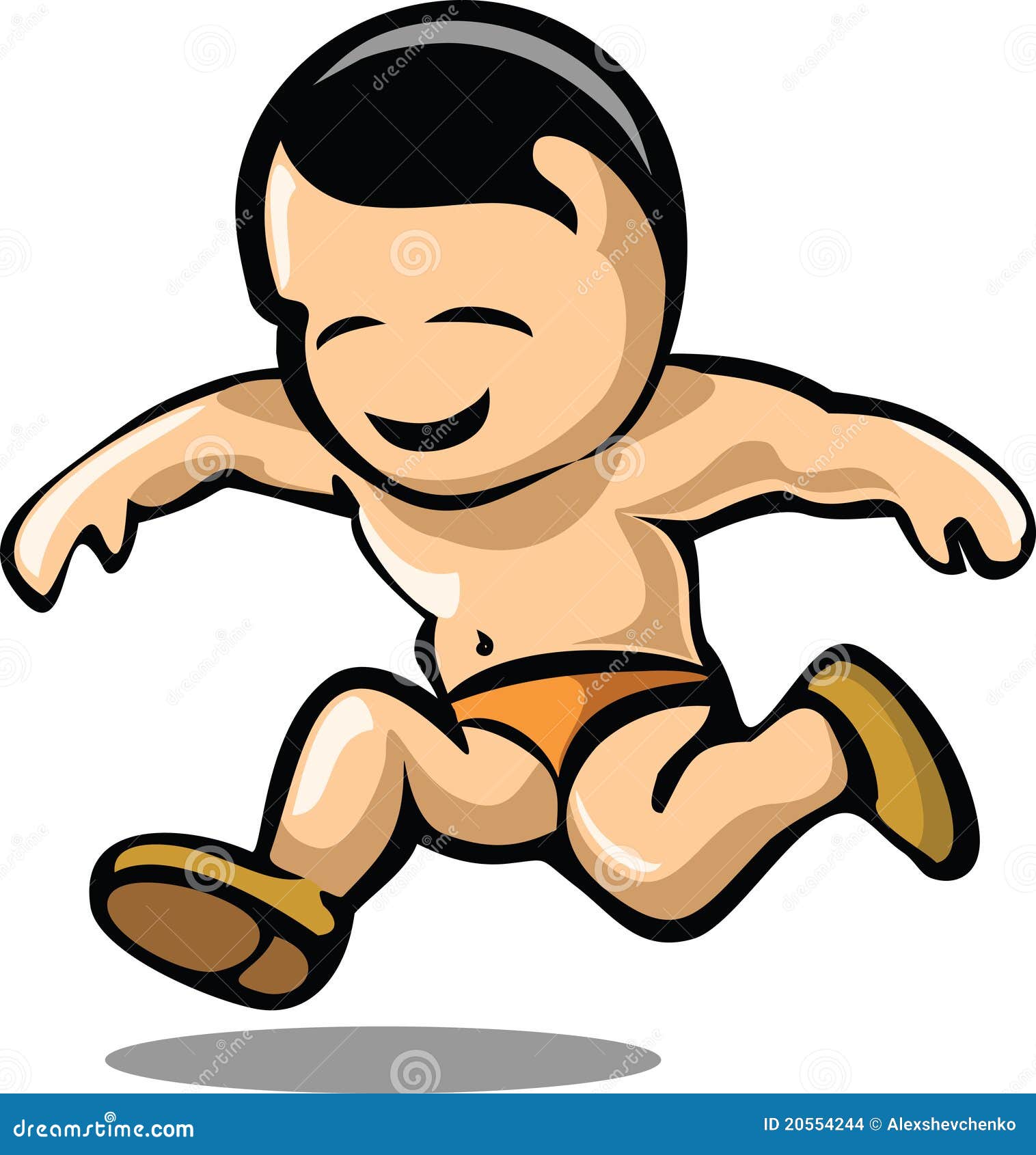 Running Baby stock vector. Illustration of laugh, fast - 20554244