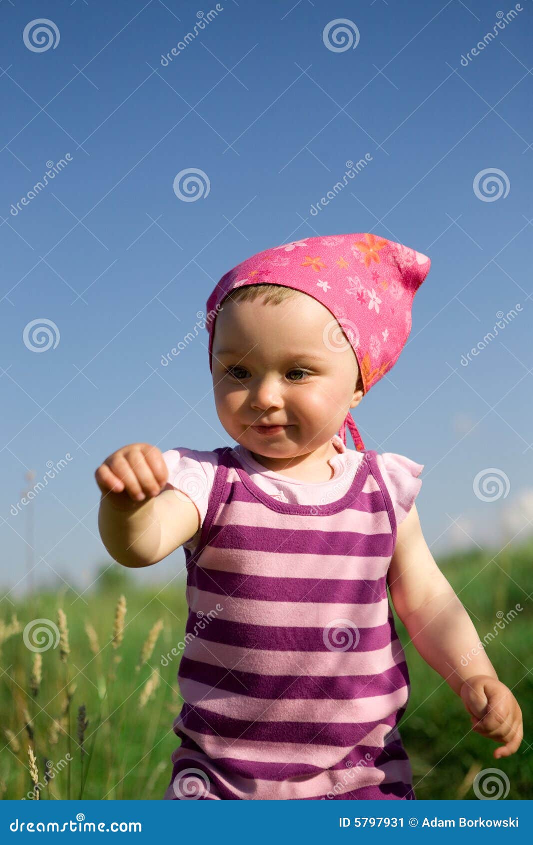 Running baby stock image. Image of dress, child, beauty - 5797931