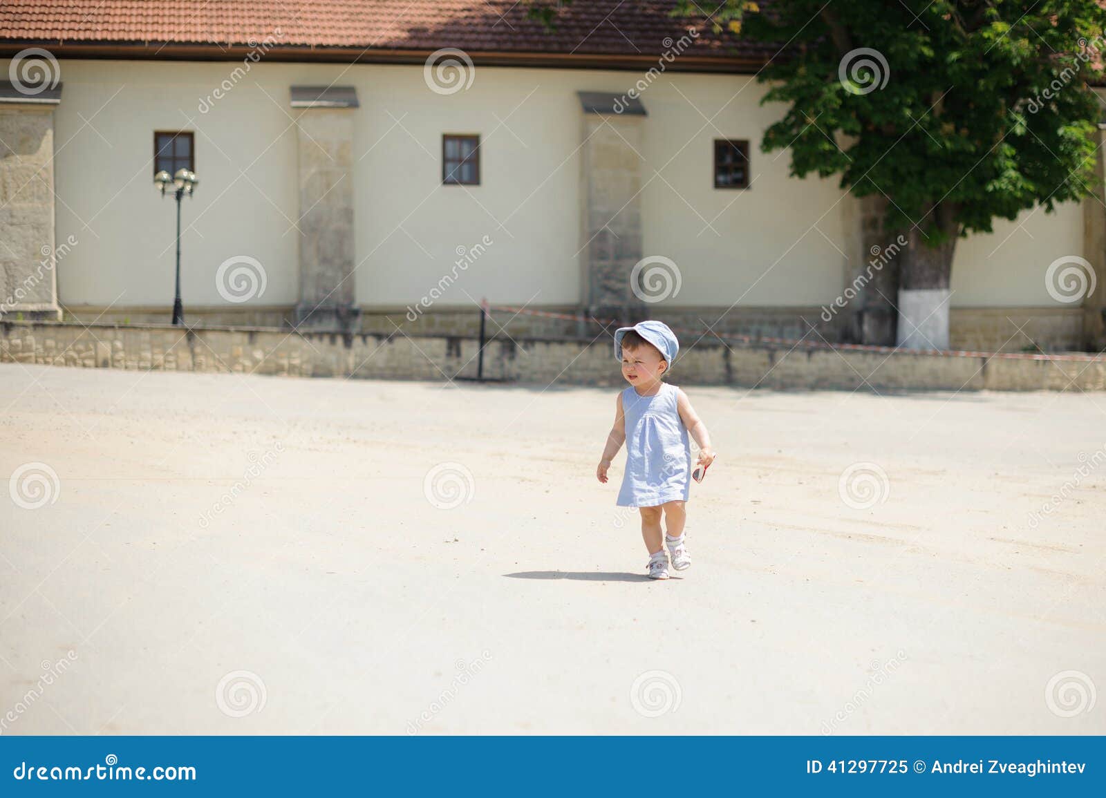 Running baby in Yard stock image. Image of baby, happiness - 41297725