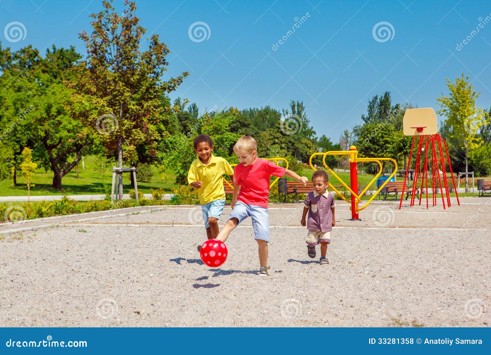 Running with a ball stock photo. Image of family, football - 33281358