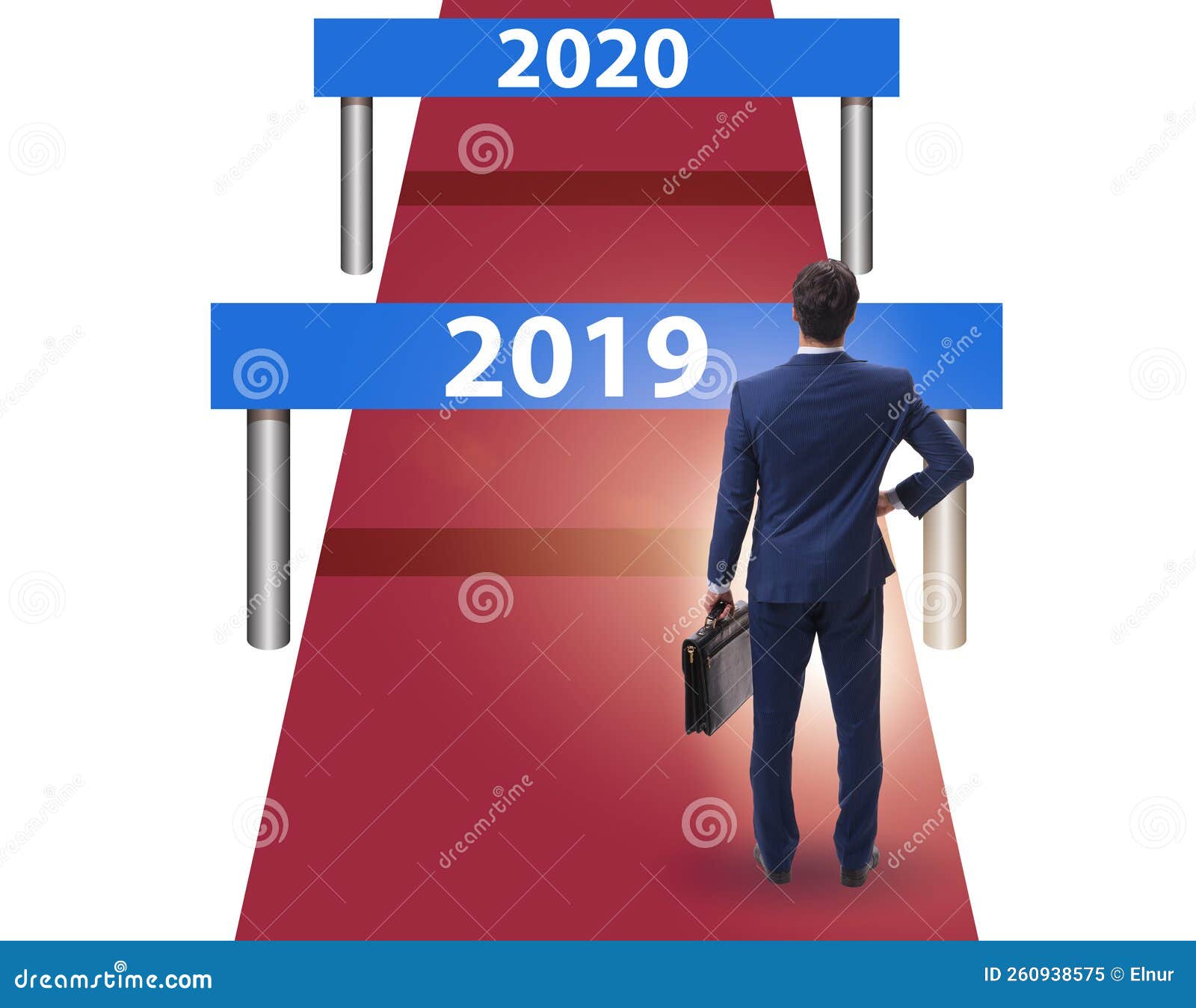 Running Barriers with Future Years Stock Illustration - Illustration of ...
